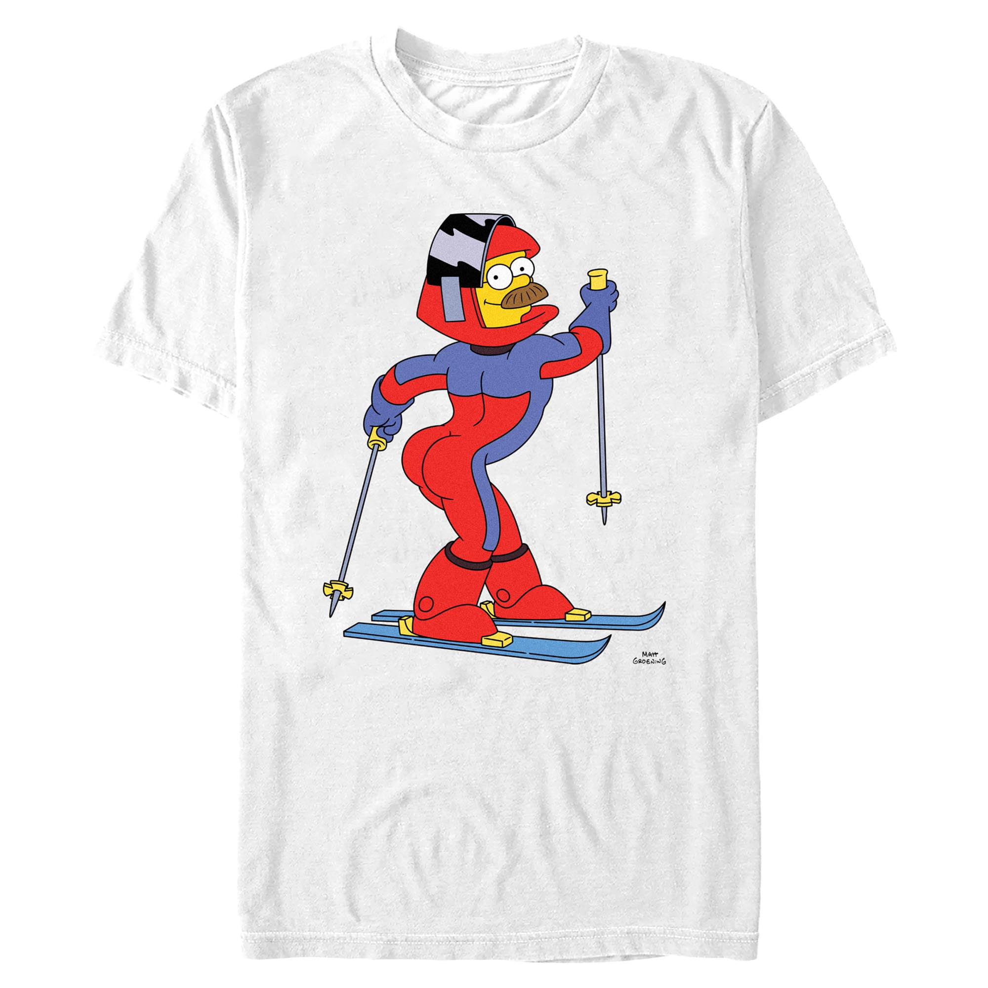 Mens The Simpsons Ski Suit Flanders T Shirt - Walmart.com