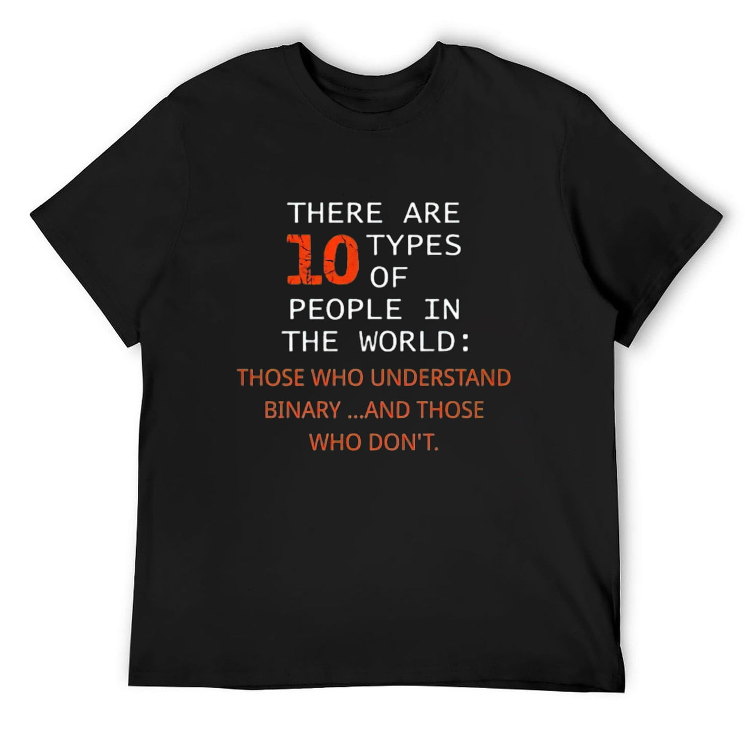 Mens There Are 10 Types Of People Binary T-Shirt Black Large - Walmart.com