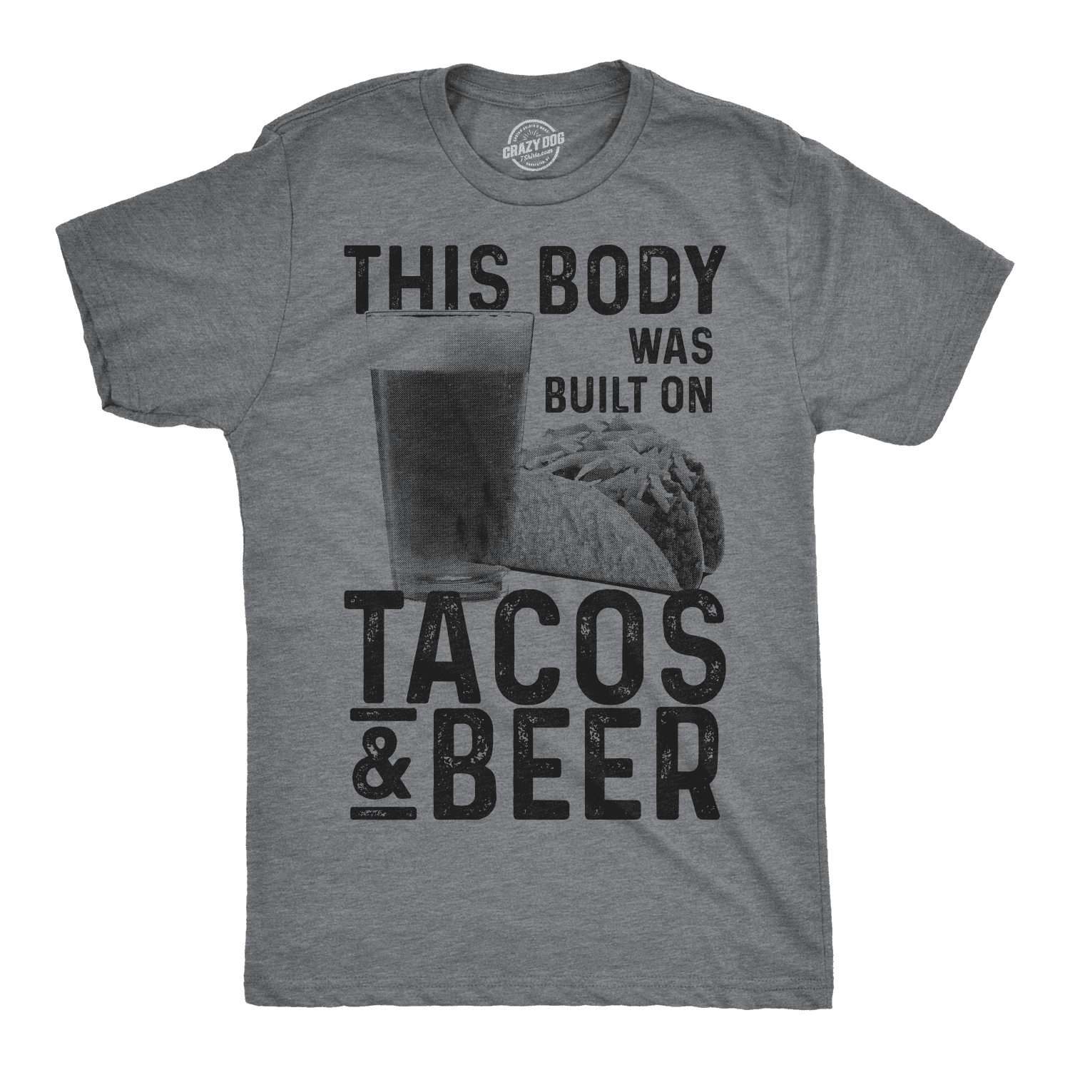 Mens This Body Was Built On Tacos and Beer Hilarious T Shirt for Guys ...