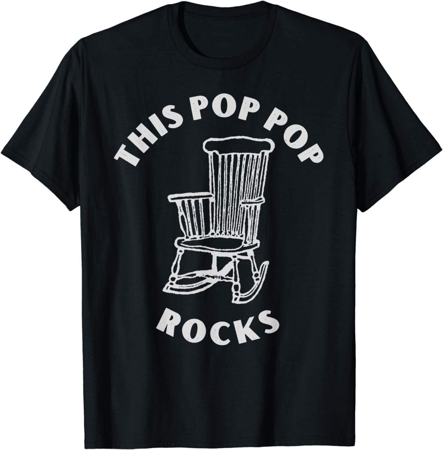 Mens This POP POP Rocks Grandpa Gramps Paw Paw Rocking Chair Men T ...