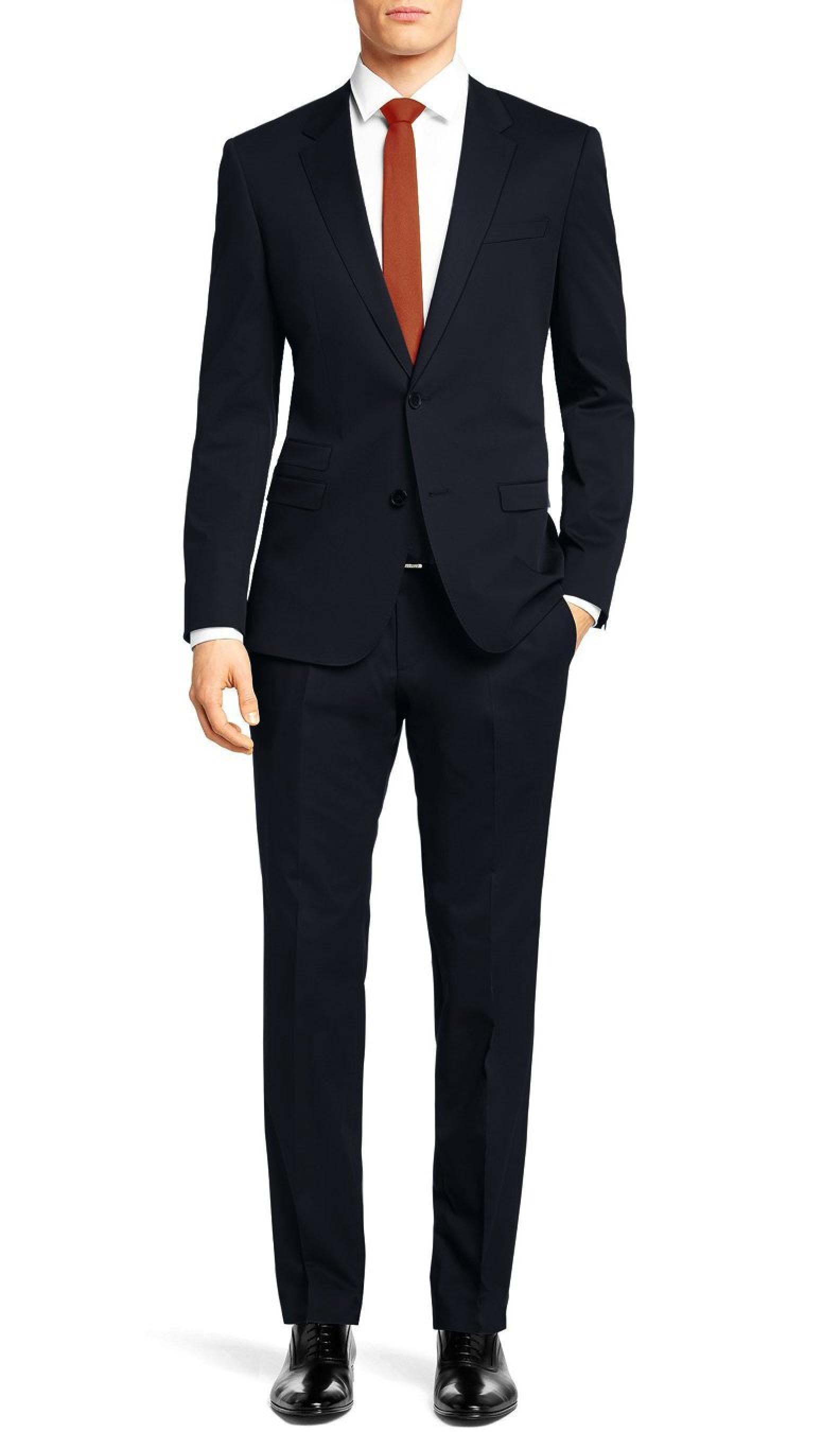 Mens Ticket Pocket Dk Navy Spandex Slim Fit Suit Nicoletti - Walmart.com