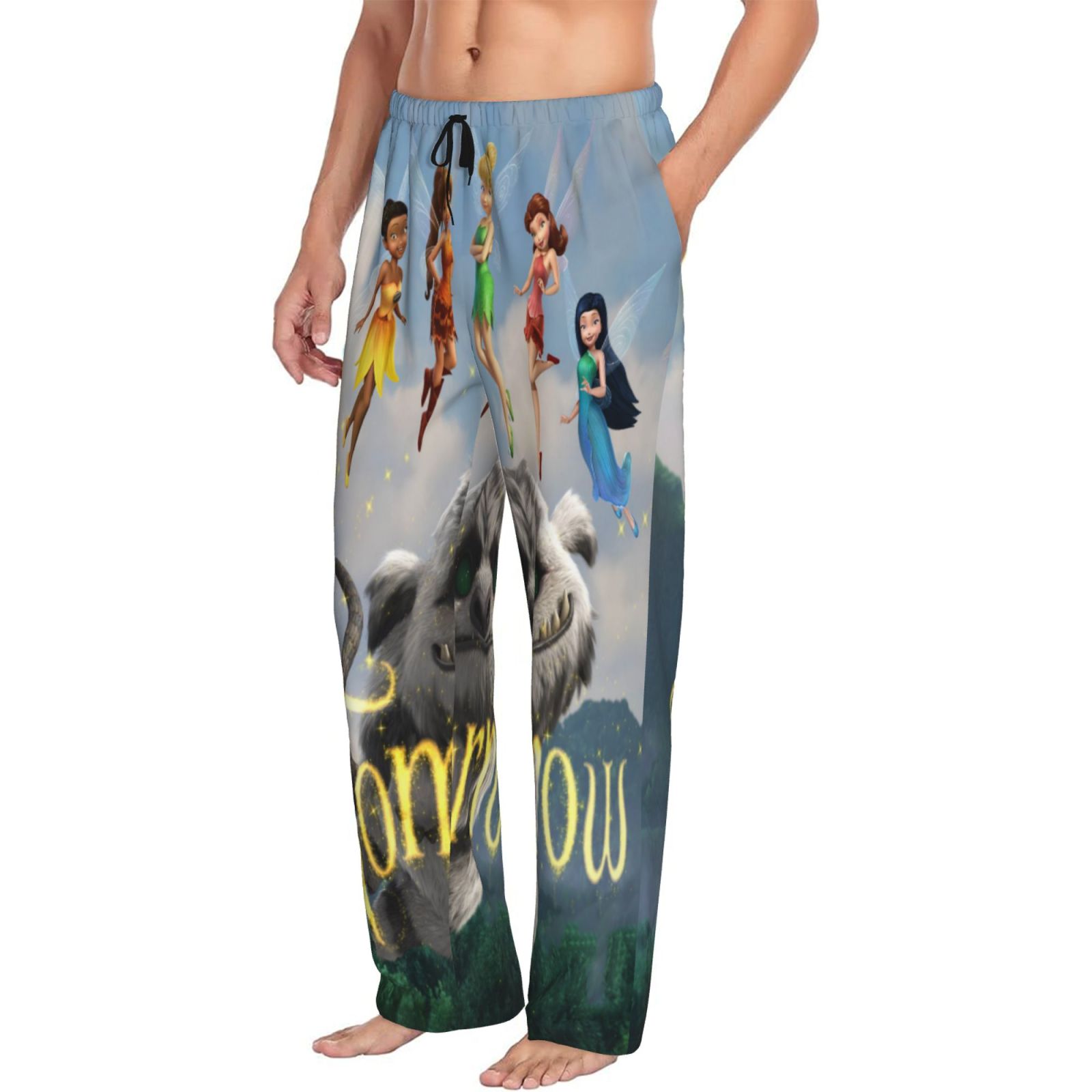 Mens Tinker-bel Legend of the Never Beast Pajama Pants Soft Lightweight ...