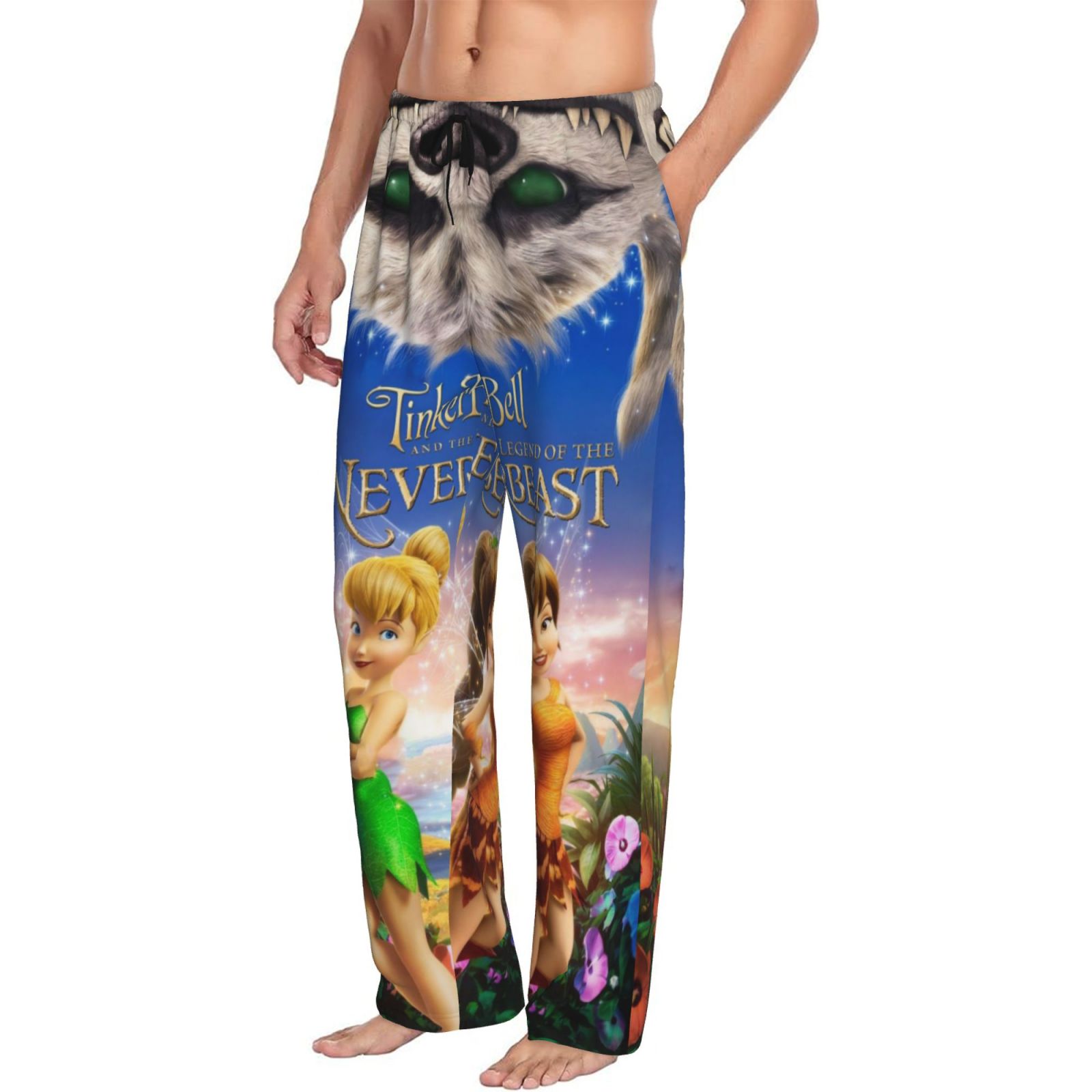 Mens Tinker-bel Legend of the Never Beast Pajama Pants Soft Lightweight ...