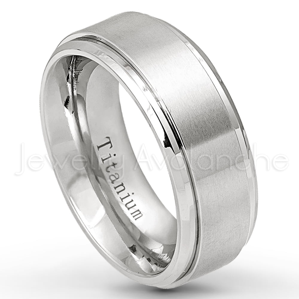 Mens Titanium Wedding Band Comfort Fit Satin Finish TM258PL - Walmart.com