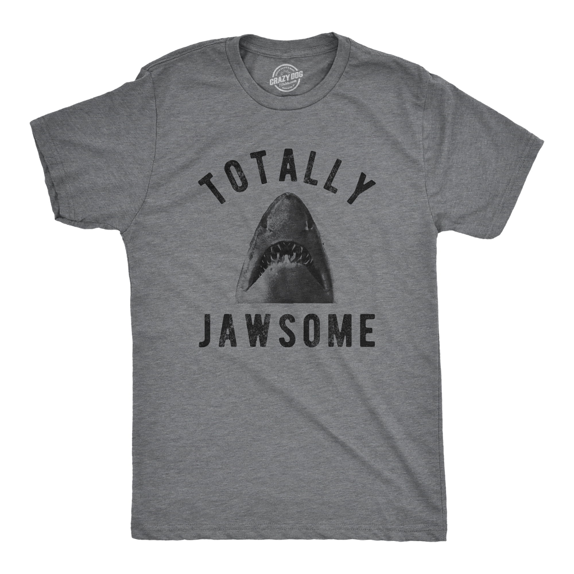 Mens Totally Jawsome T Shirt Funny Hilarious Shark Bite Graphic Novelty ...
