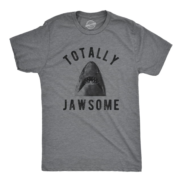 Mens Totally Jawsome T Shirt Funny Hilarious Shark Bite Graphic Novelty ...