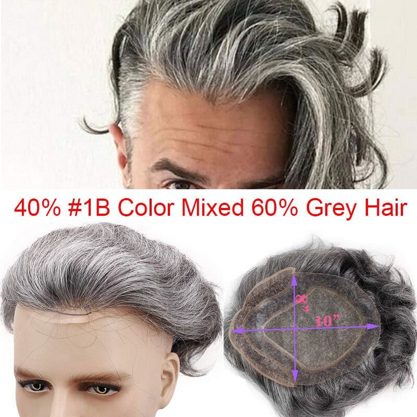 Mens Toupee Hairpieces Human Hair Best Mono With PU Hair Replacement ...