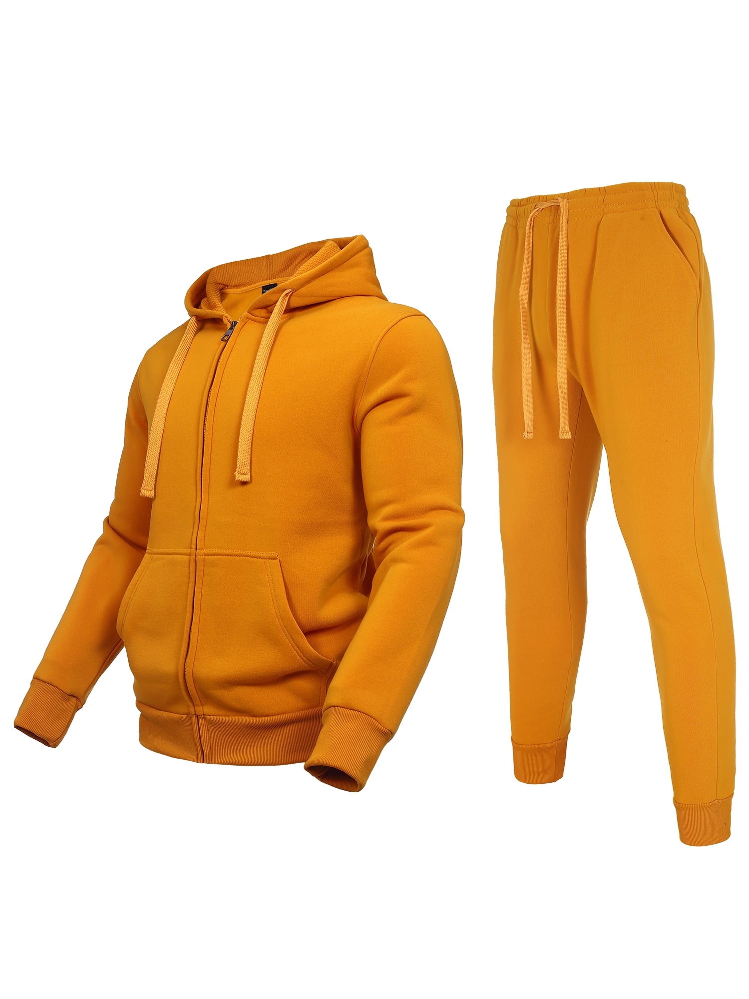 Mens Tracksuit 2 Piece Hooded Jogging Suits Set Casual Athletic Sports