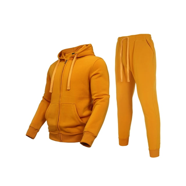 Mens Tracksuit 2 Piece Hooded Jogging Suits Set Casual Athletic Sports ...