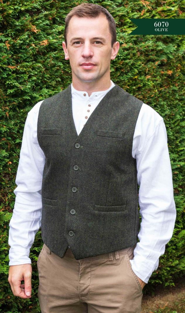 Mens Traditional Adult Irish Vest by Celtic Clothing, Green, Large ...