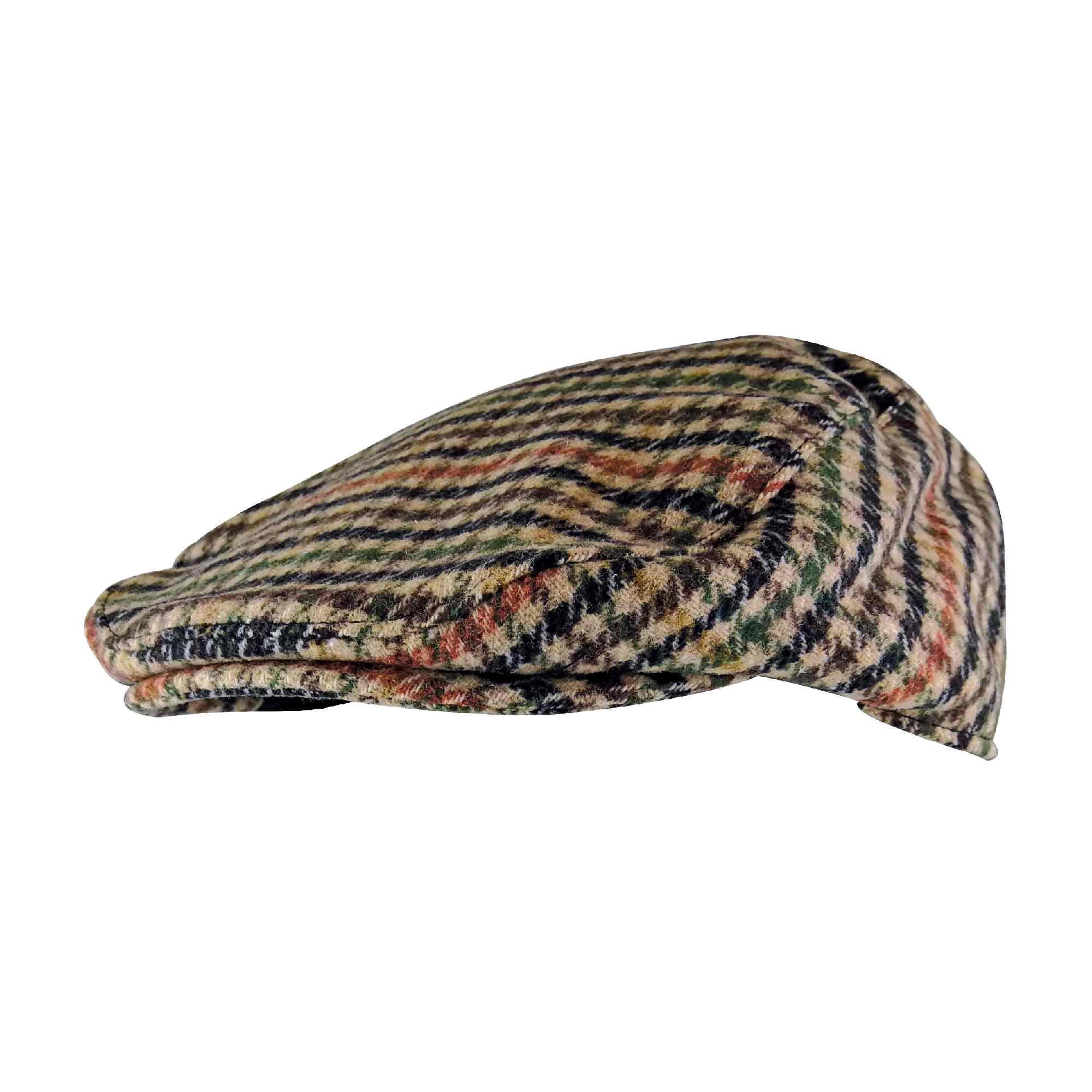 Sock Snob Men's Wool Hat, Traditional Checked Tweed Flat Cap, Adult ...