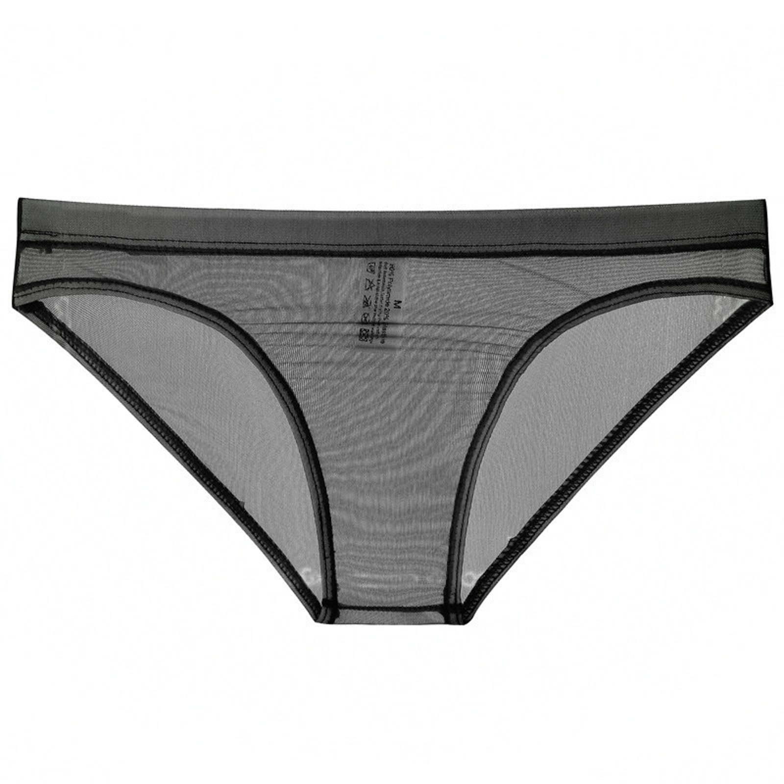 Mens Transparent Underwear Thin Mesh Bagless Tight Triangle Pants ...