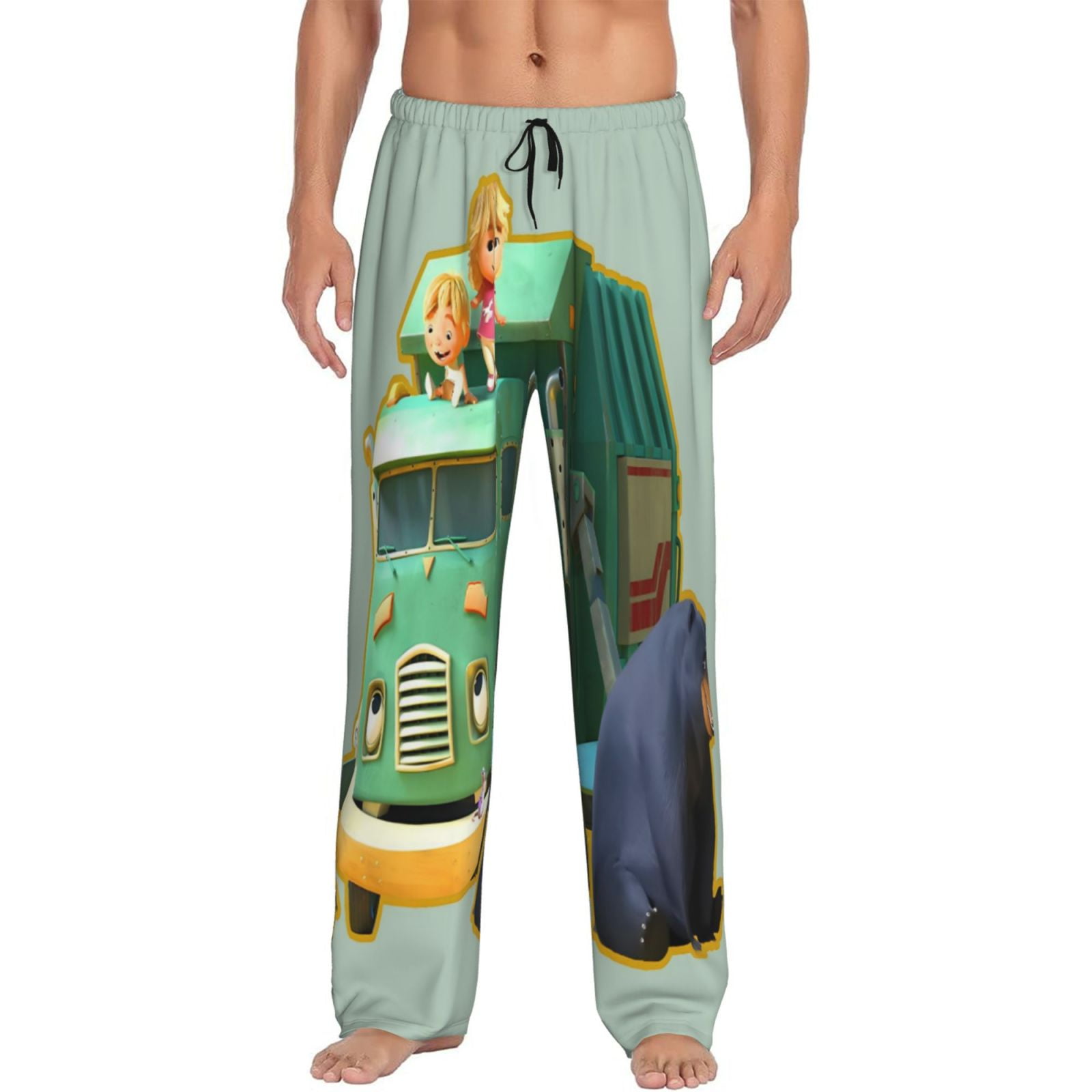 Mens Trash Green Truck Pajama Pants Lounge Pants Super Soft Pajama ...