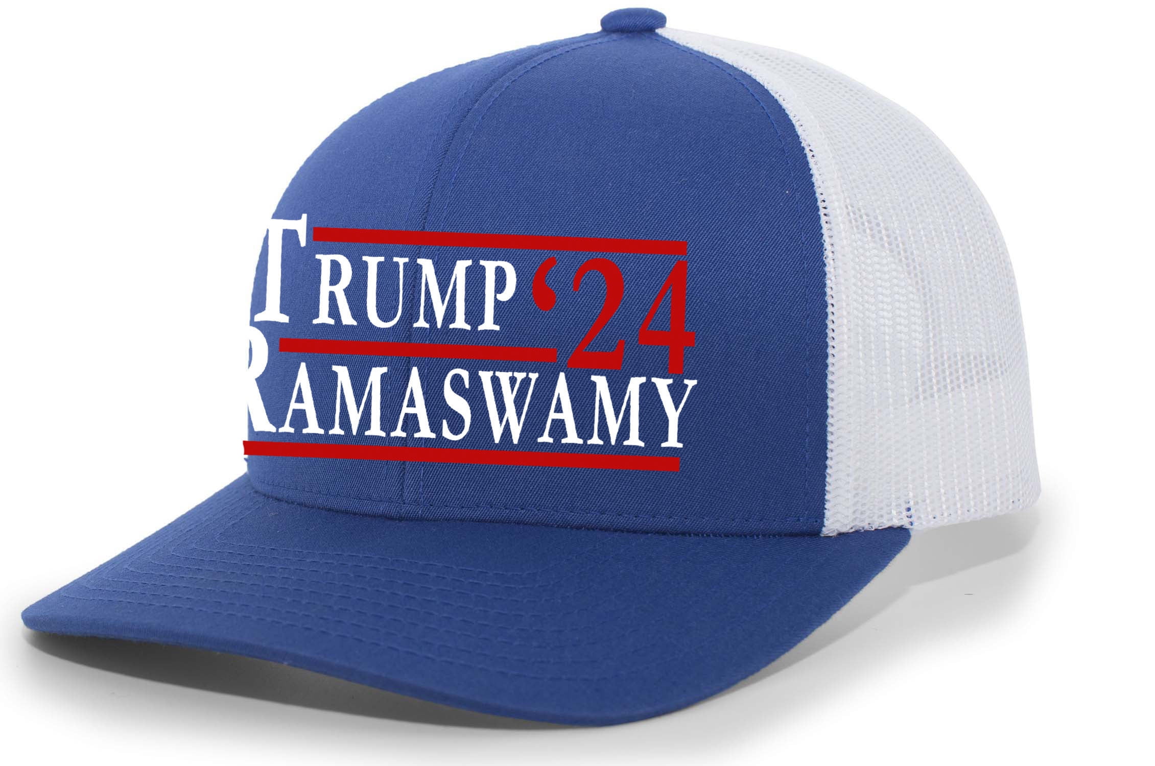 Mens Trump Hat Trump Ramaswamy '24 Mesh Back Trucker Hat, Royal Blue ...