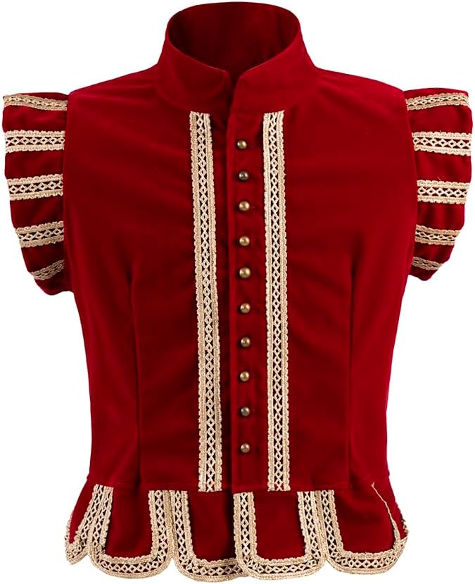 Mens Tudor Vest Victorian Suit Vest Medieval Gothic Waistcoat Tudor ...