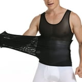Mens Tummy Control Undershirt Vest Tight Tank Top Compression Shirt ...