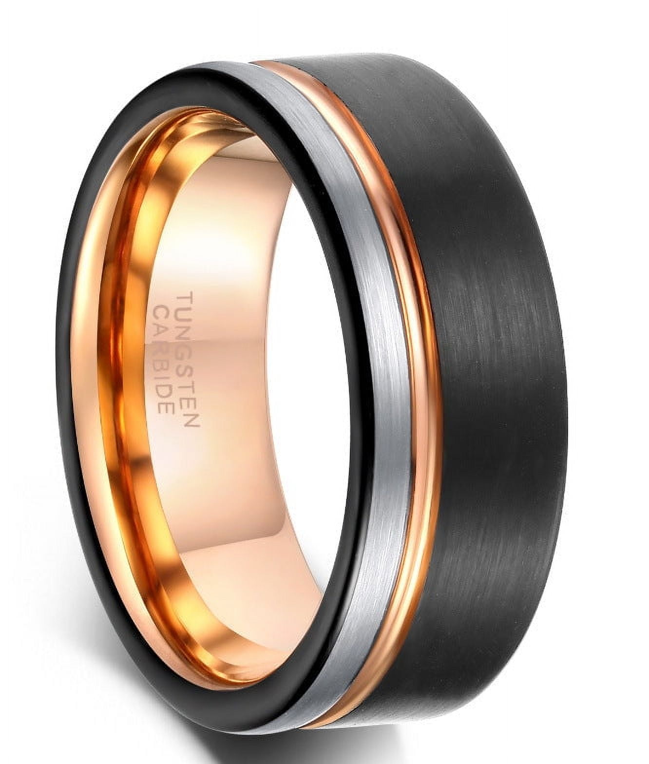 Mens Tungsten Ring: Three-Color Domineering Style, European and ...