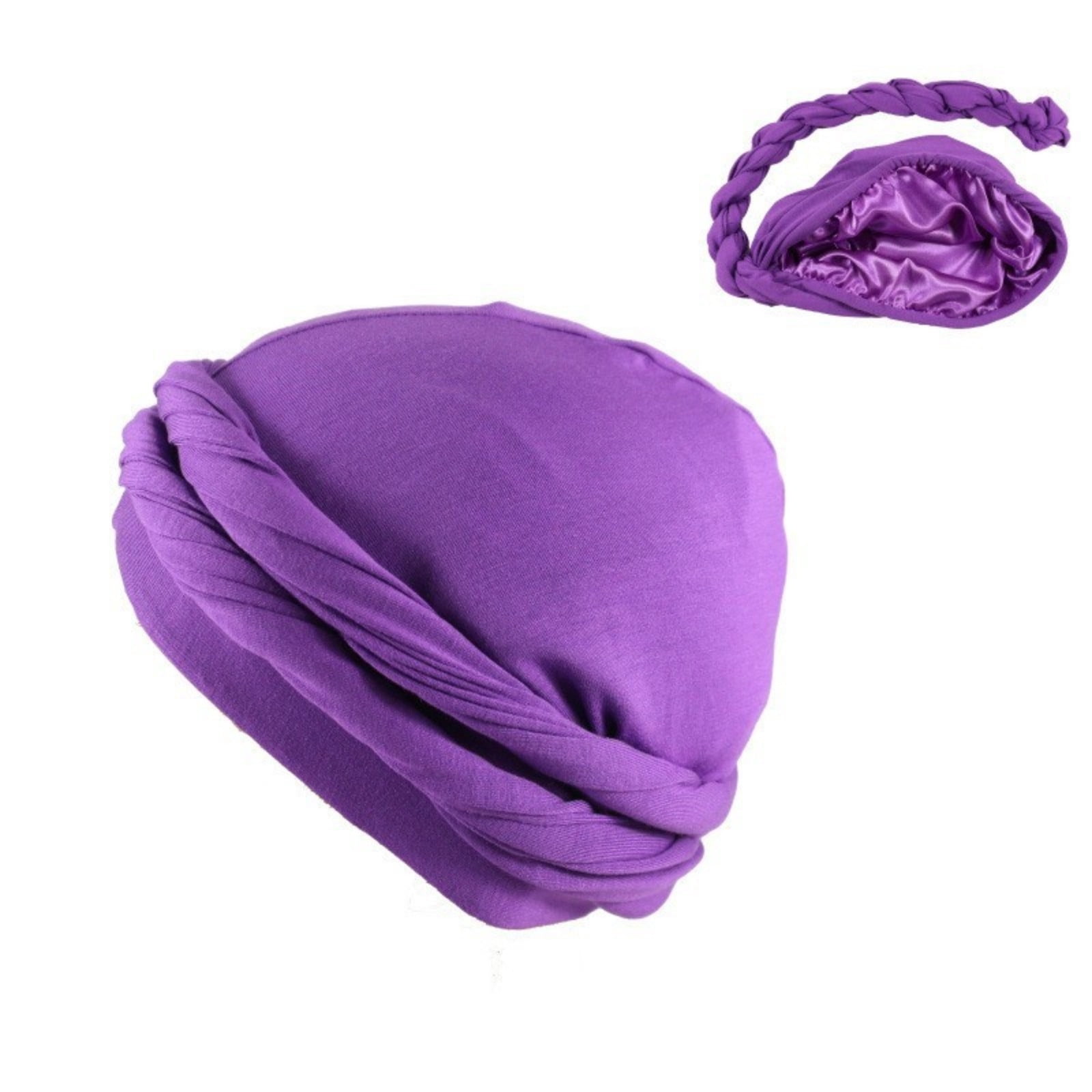 Mens Turban Hats, Satin Lined Turban for Women Mens Halo Turban Silky ...