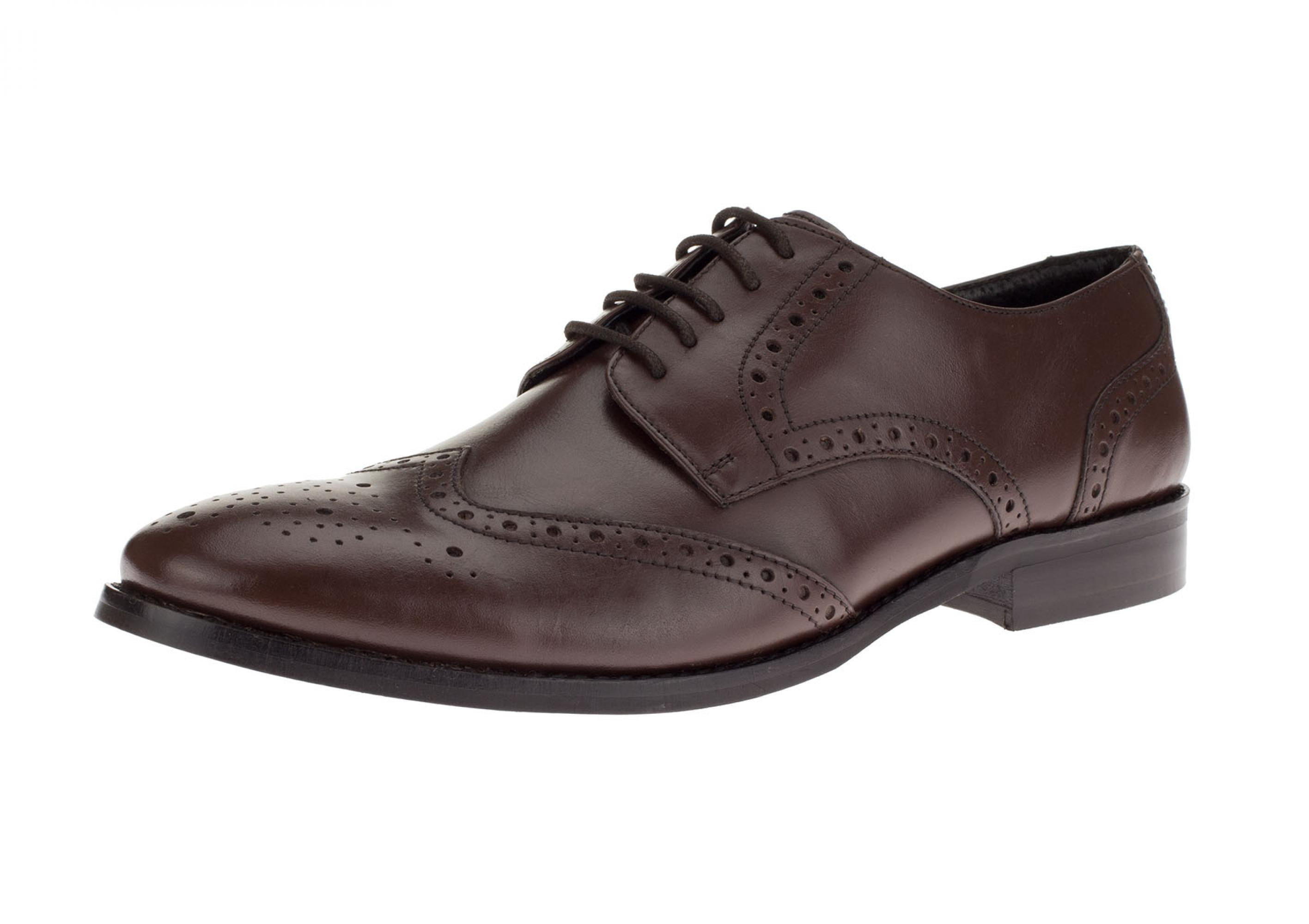 Mens Tyson Brown Leather Oxford Dress Shoe DTI DARYA - Walmart.com