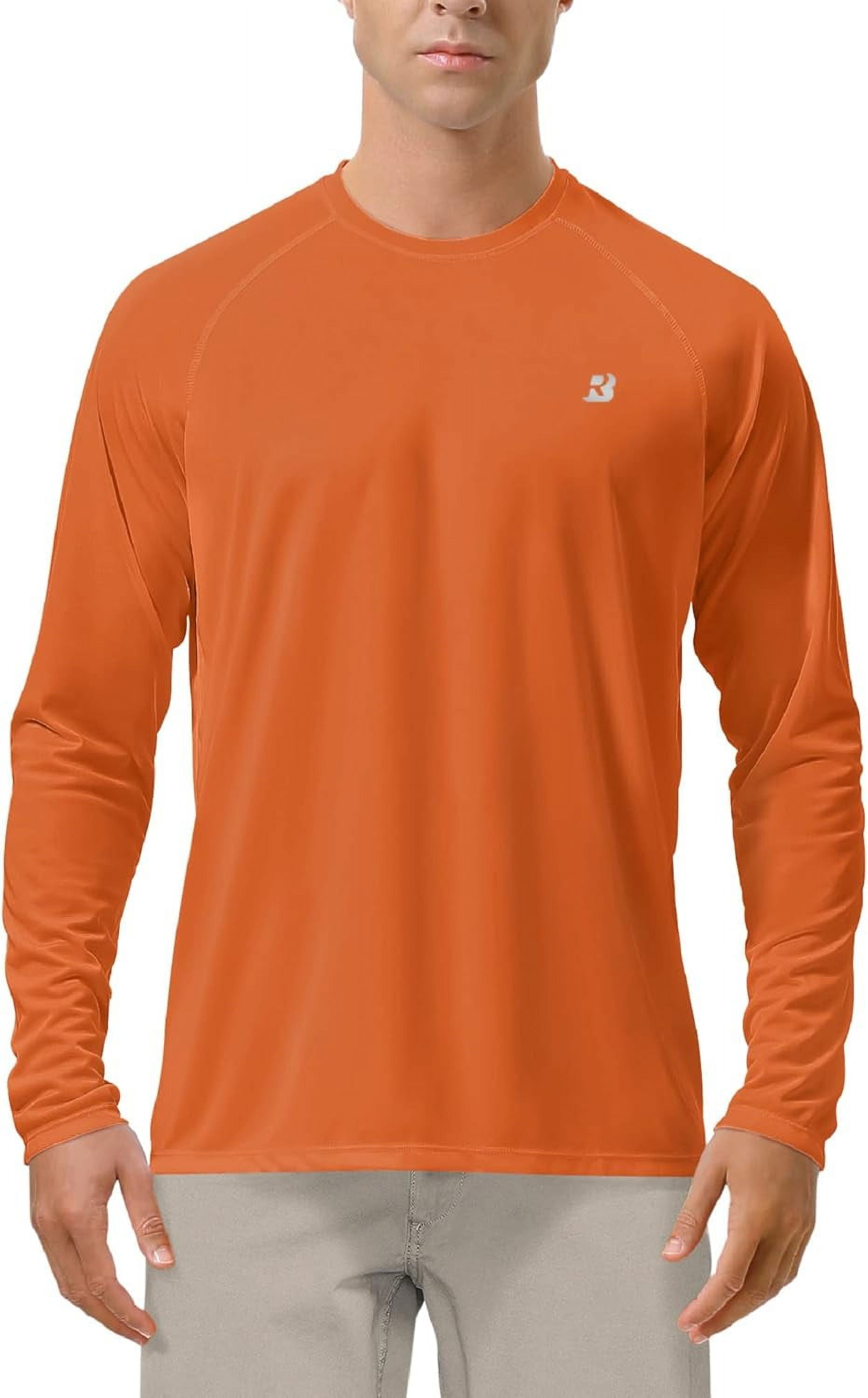 Mens UPF 50+ UV Sun Protection Shirts Outdoor Long Sleeve SPF Rash ...