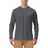 Mens UPF 50+ UV Sun Protection Shirts Outdoor Long Sleeve SPF Rash ...