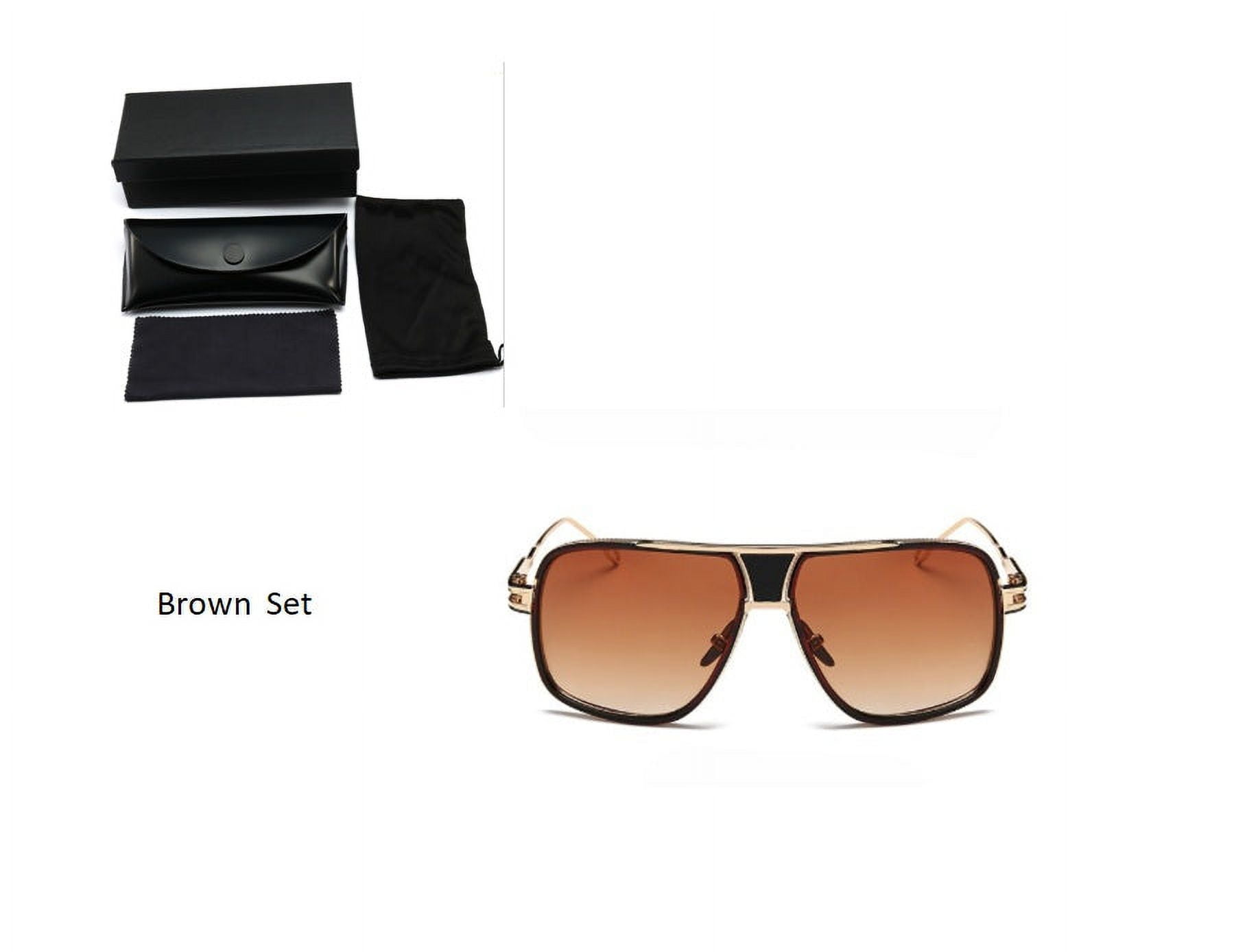 Mens UV400 Protection Sunglasses Goggle Eyewear with Acrylic Lenses and ...