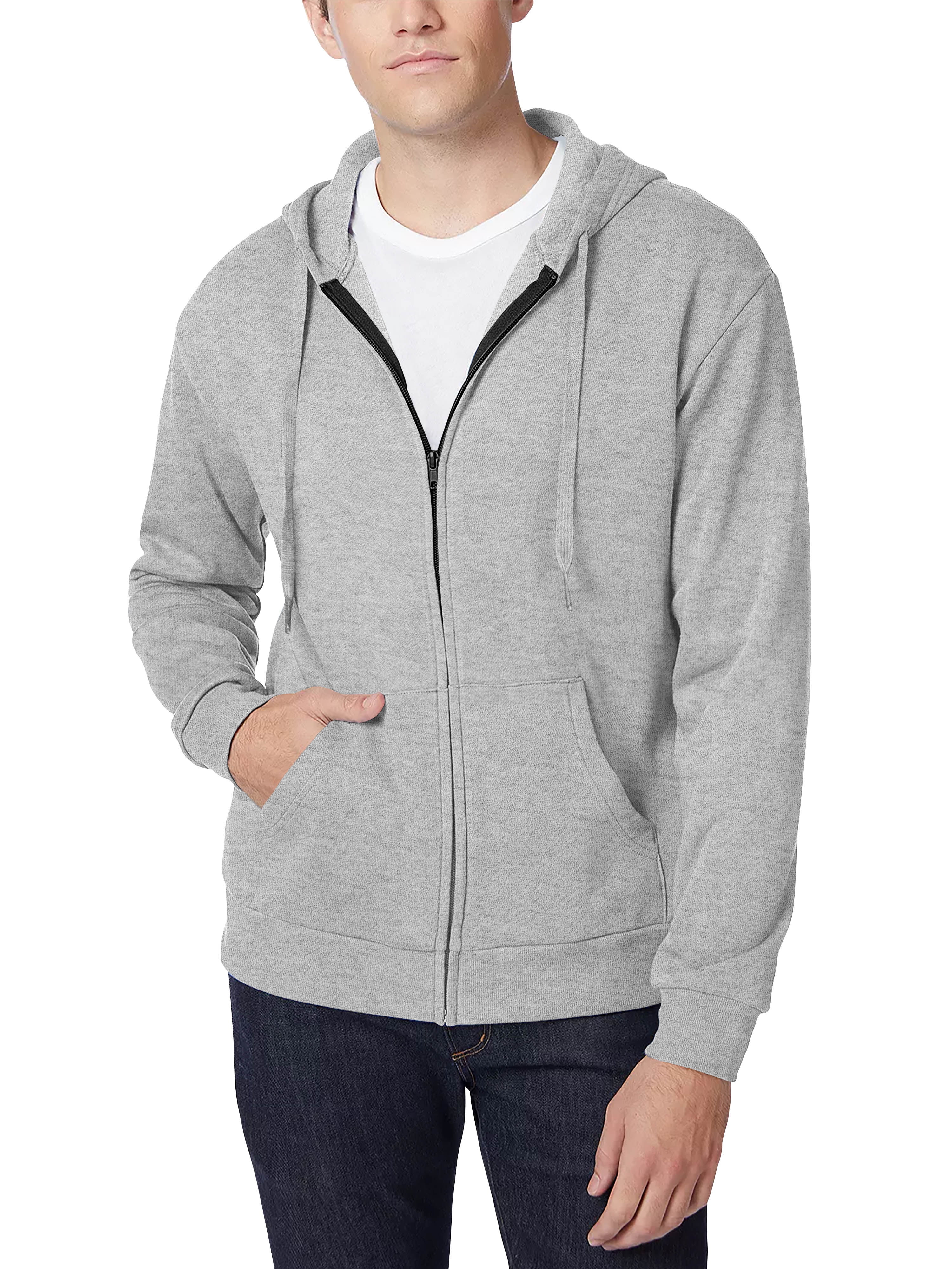 Mens Ultimate Heavyweight Zip Up Hoodie Jacket Fleece Essentials ...