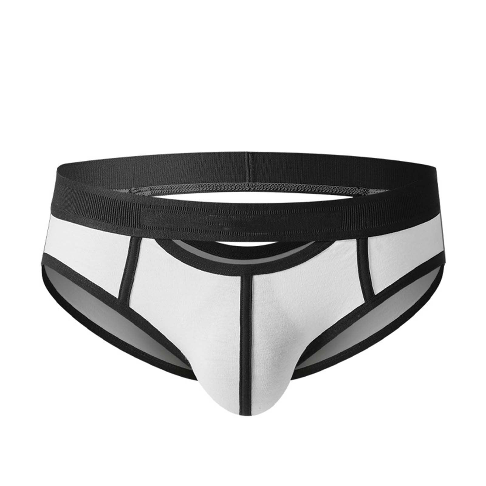 Mens Underwear 3pc Low Waist Fashion Sexy Raised Bag Solid Color
