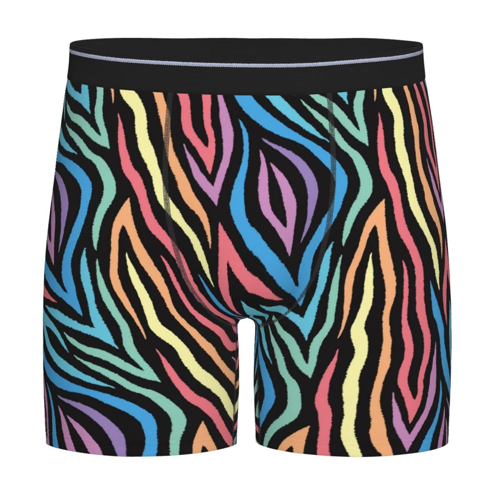 Mens Underwear, Abstract Colorful Lines Mens Underwear Boxer Briefs ...