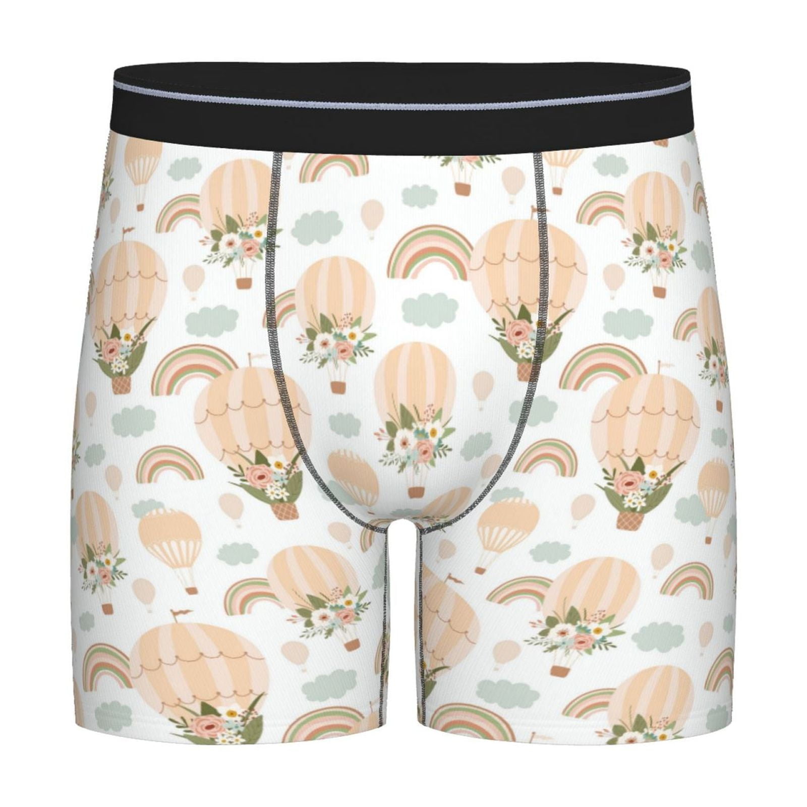 Mens Underwear, Air Balloon And Flower Mens Underwear Boxer Briefs ...