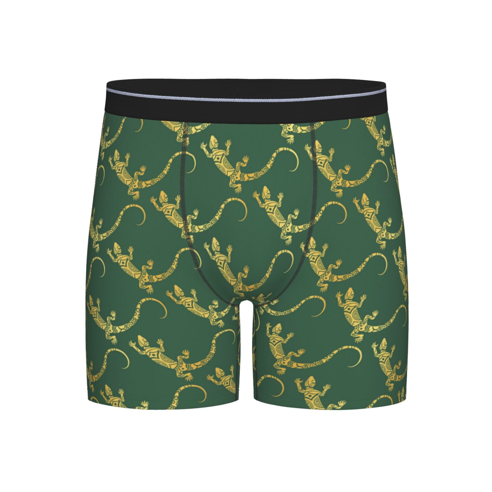 Mens Underwear, Artistic Cute Lizard Gecko Green Mens Underwear Boxer ...