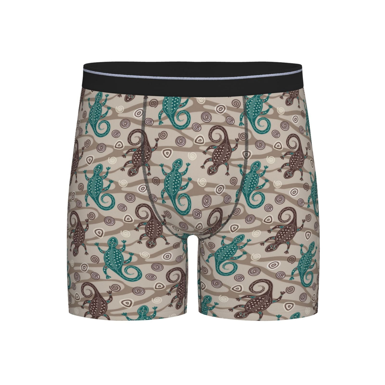 Mens Underwear, Artsy Cute Gecko Lizard Mens Underwear Boxer Briefs ...