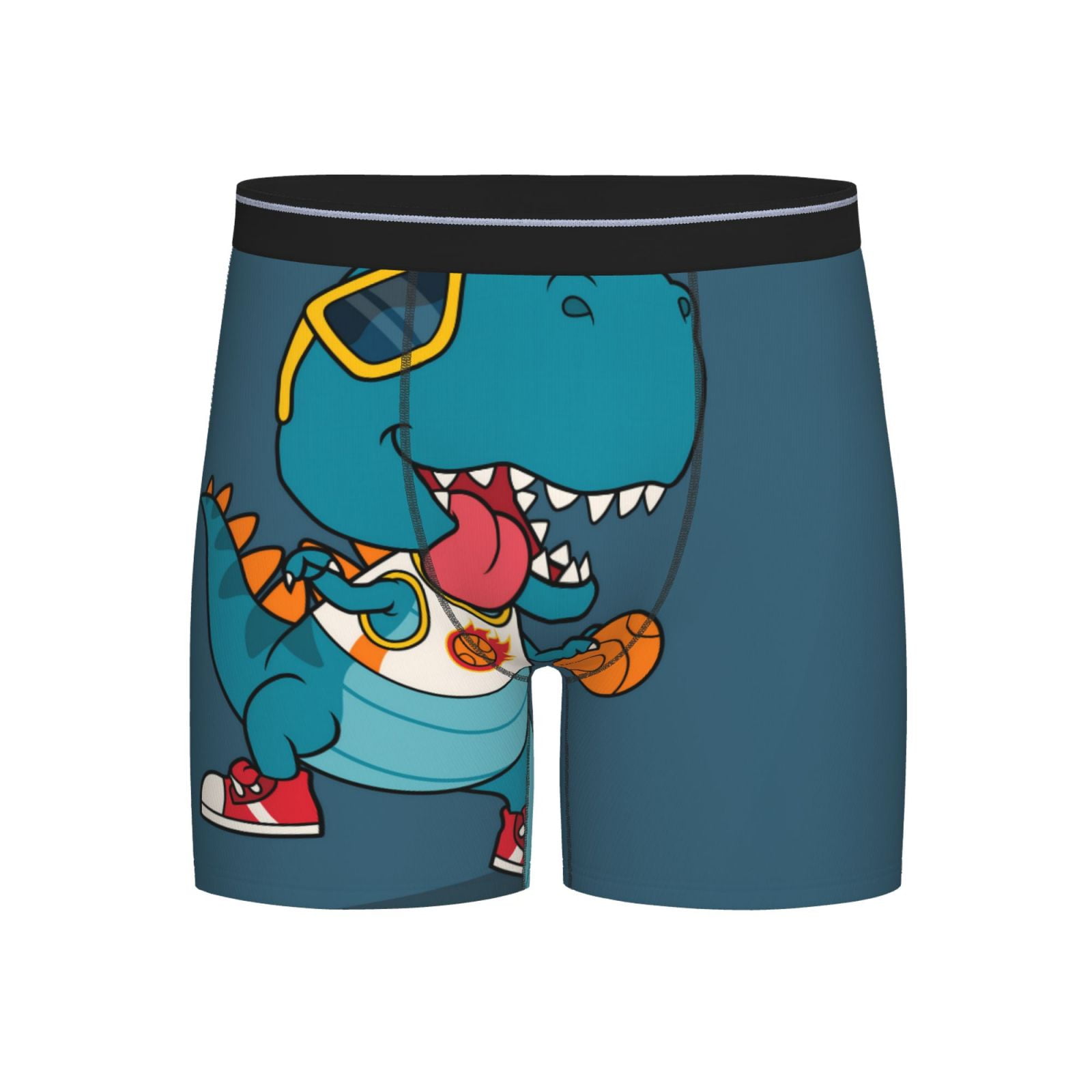Mens Underwear, Basketball Dinosaur Play Mens Underwear Boxer Briefs ...