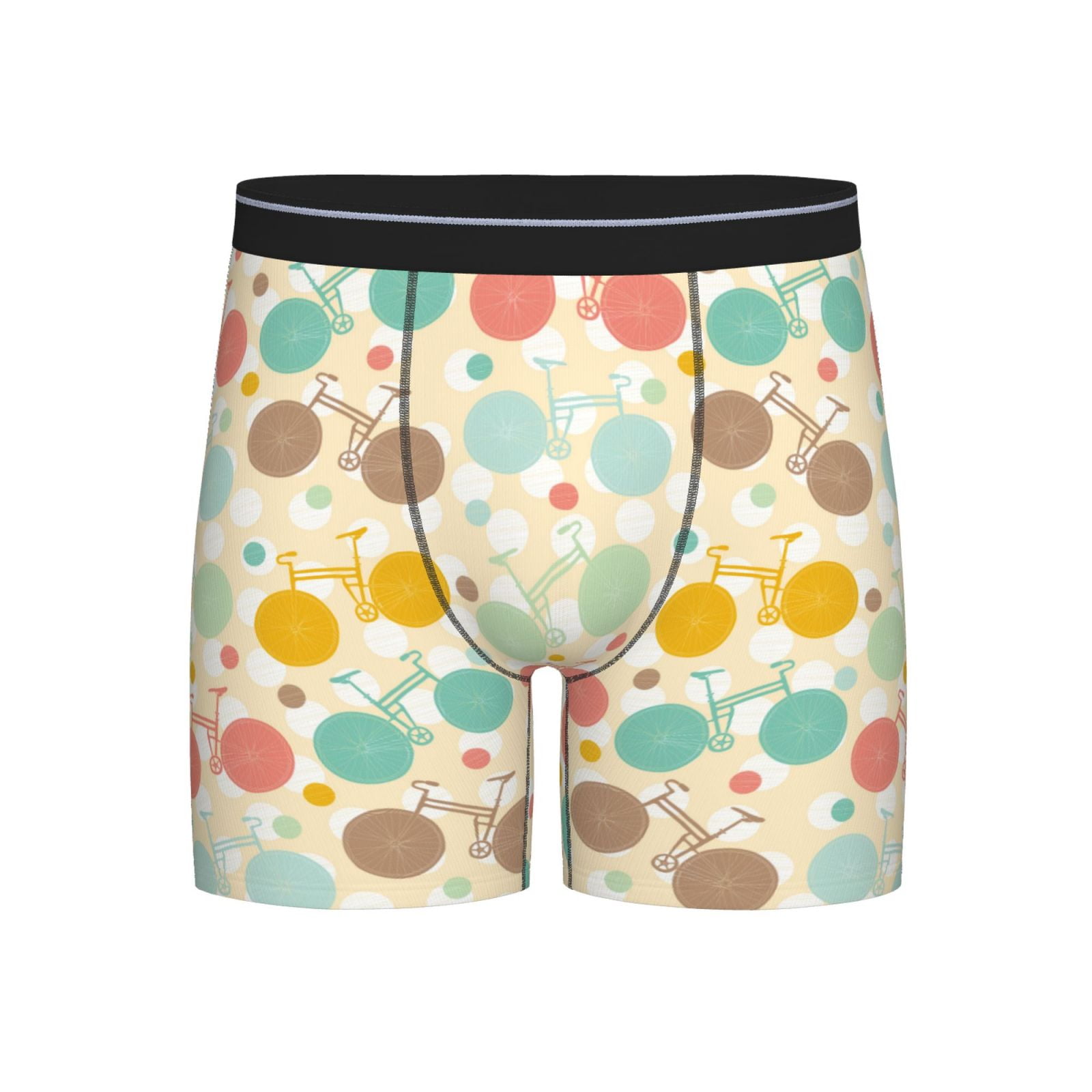 Mens Underwear, Bike Pattern Colorful Mens Underwear Boxer Briefs, Soft Breathable Underwear ...