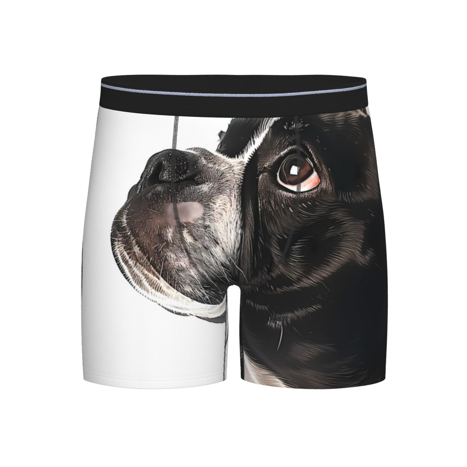 Mens Underwear, Black And White Boston Terrier Mens Underwear Boxer ...
