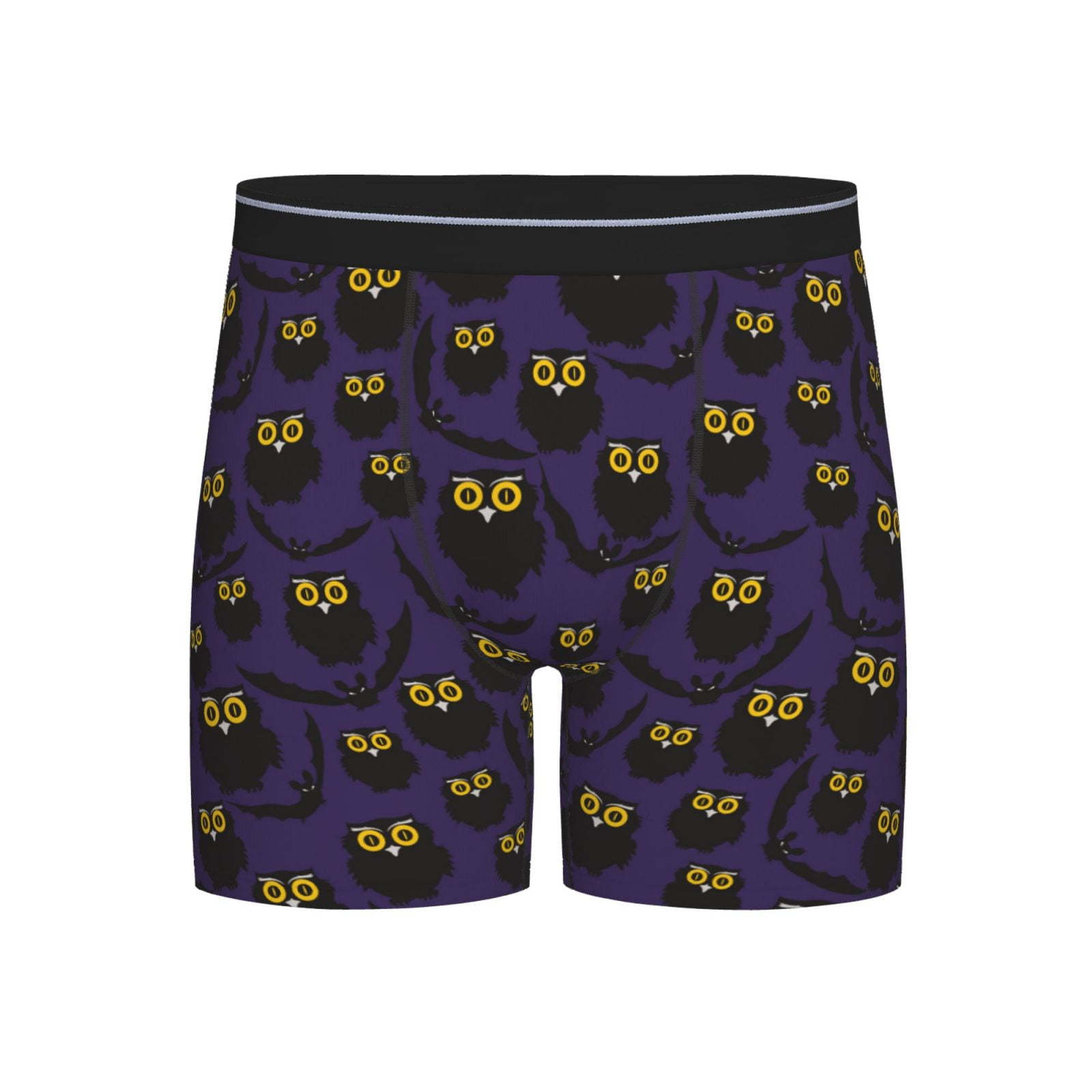 Mens Underwear, Black Owls Bats Mens Underwear Boxer Briefs, Soft ...