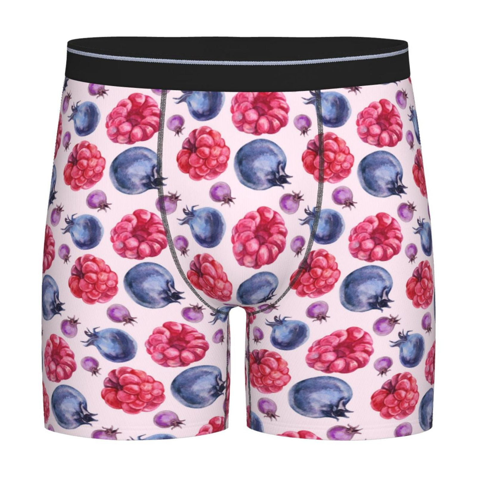 Mens Underwear, Blueberries Berry Pattern Mens Underwear Boxer Briefs ...