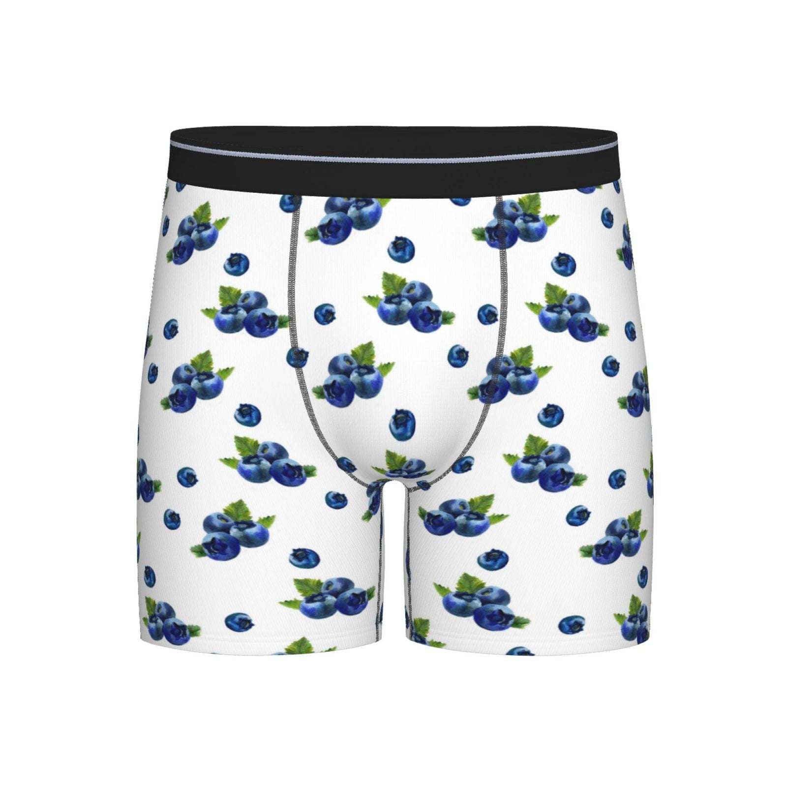 Mens Underwear, Blueberries Print Berry Mens Underwear Boxer Briefs ...