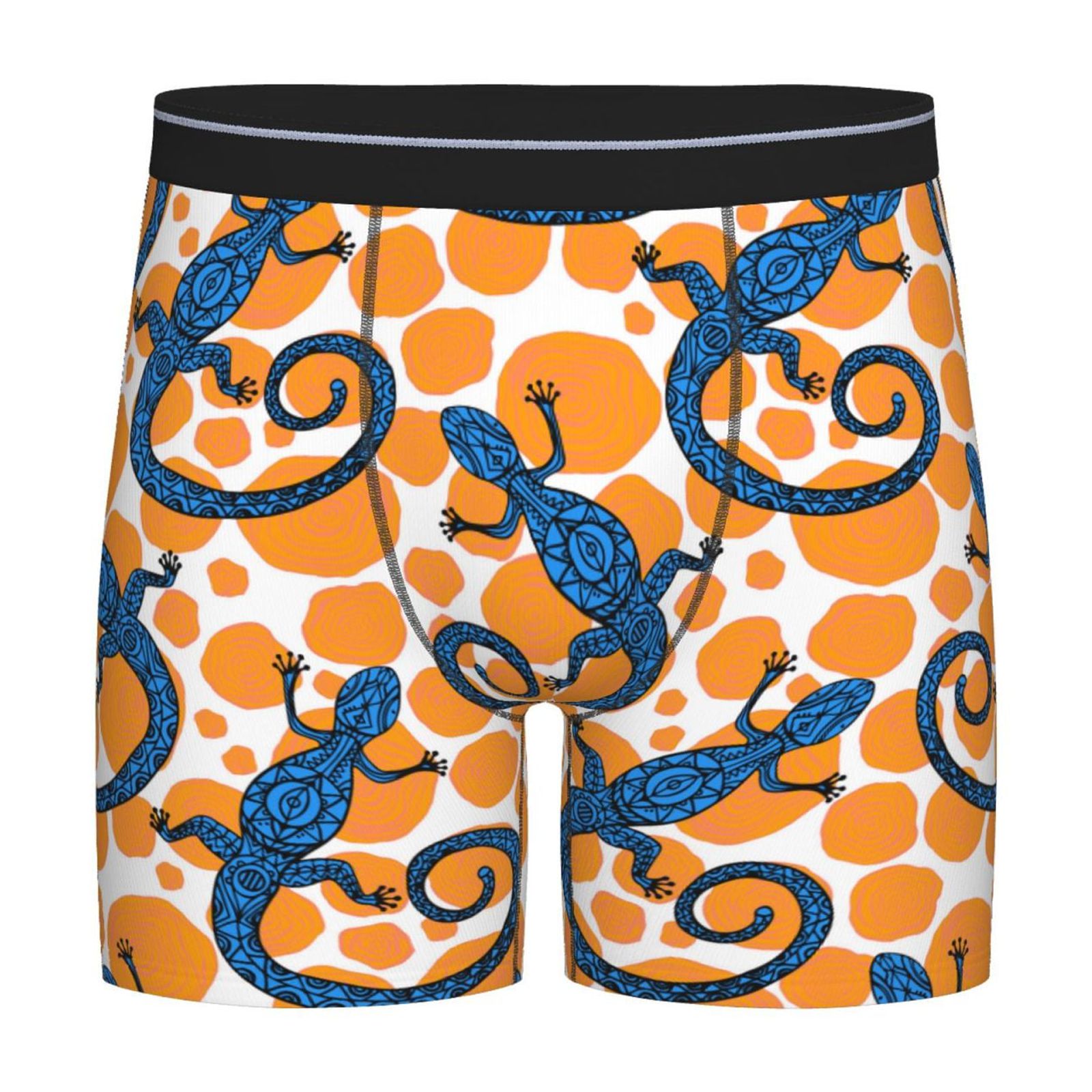 Mens Underwear, Bohemian Lines Gecko Lizards Mens Underwear Boxer ...