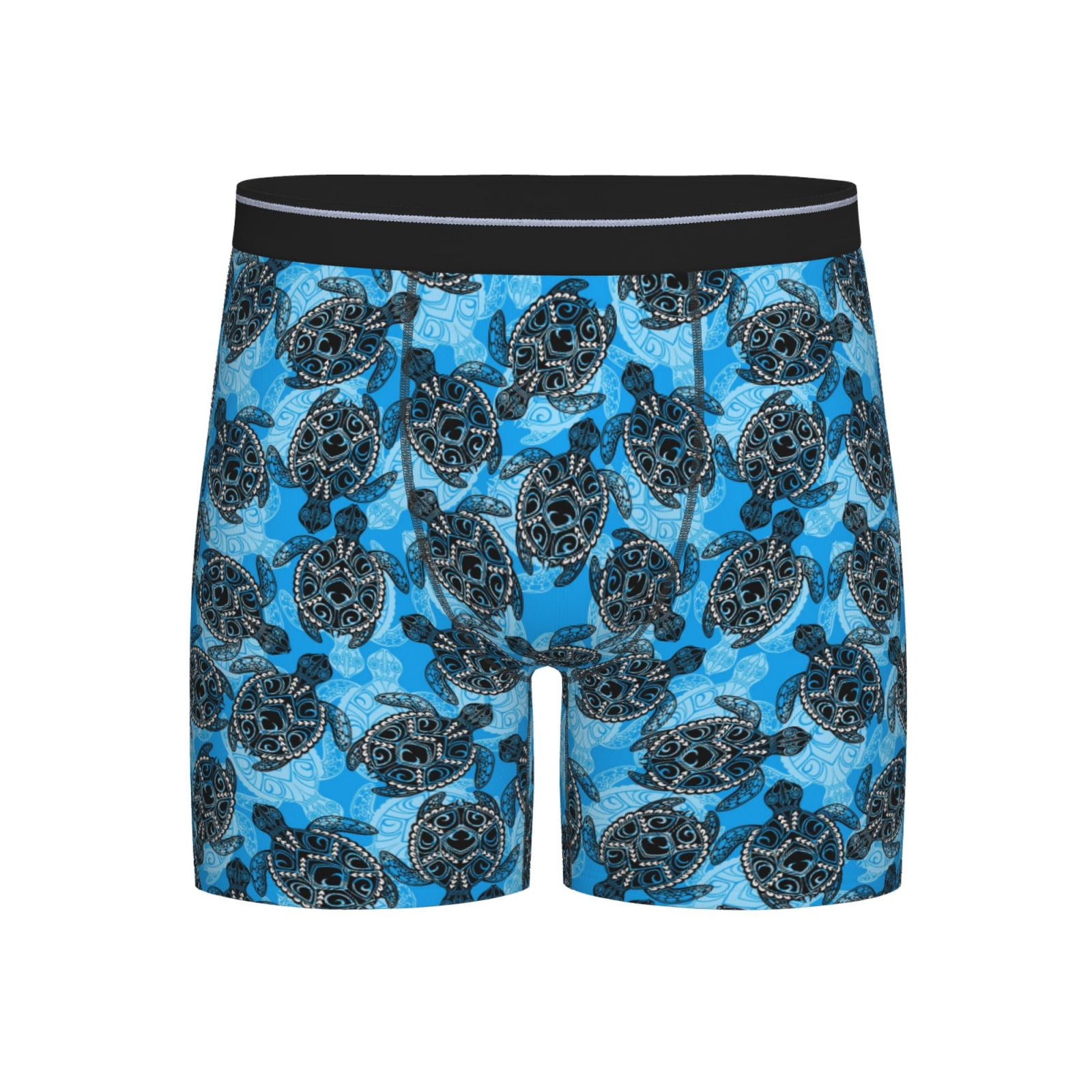Mens Underwear, Bohemian Sea Turtle Mens Underwear Boxer Briefs, Soft ...