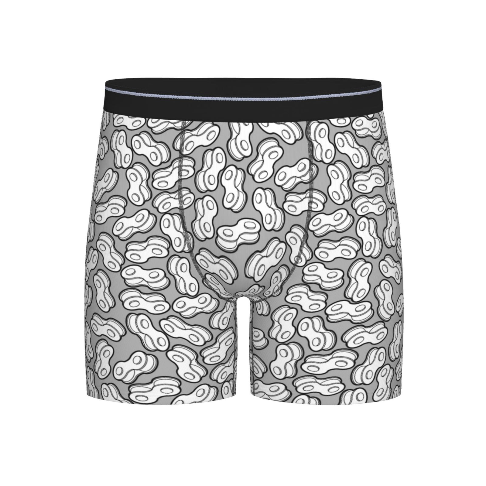 Mens Underwear Boxer Briefs - Bike Chains Pattern White Soft And ...