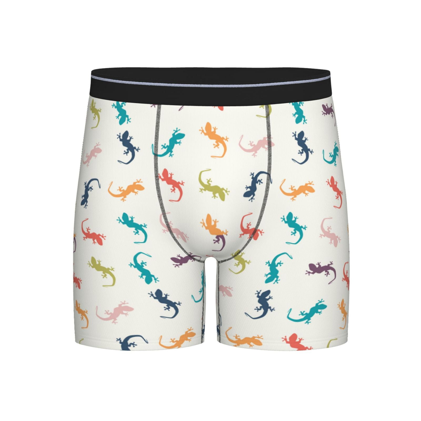 Mens Underwear Boxer Briefs - Colorful Cute Gecko Lizard Soft And ...