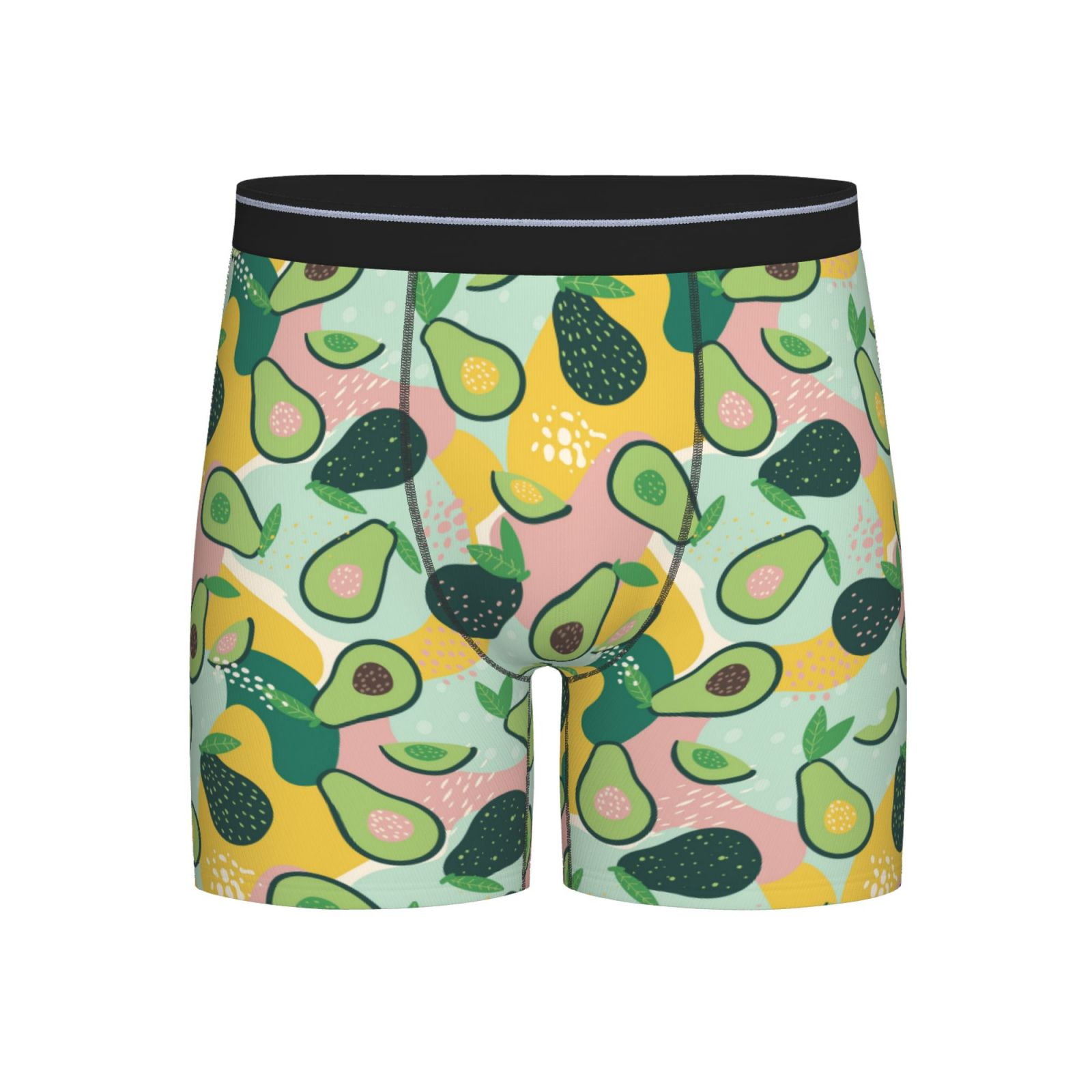 Mens Underwear Boxer Briefs - Cute Avocado Yellow Green Soft And ...
