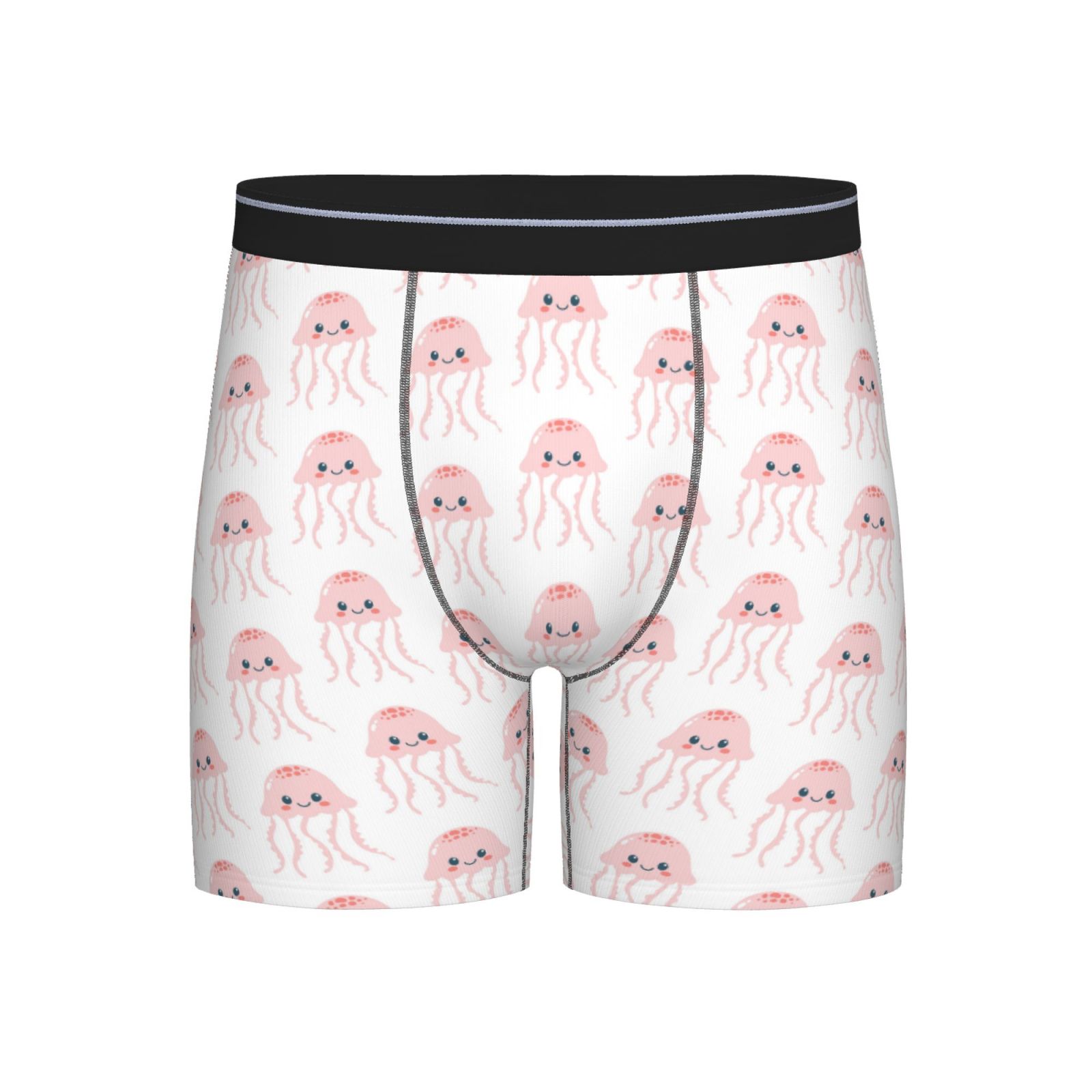 Mens Underwear Boxer Briefs, Cute Light Pink Jellyfish Soft And ...