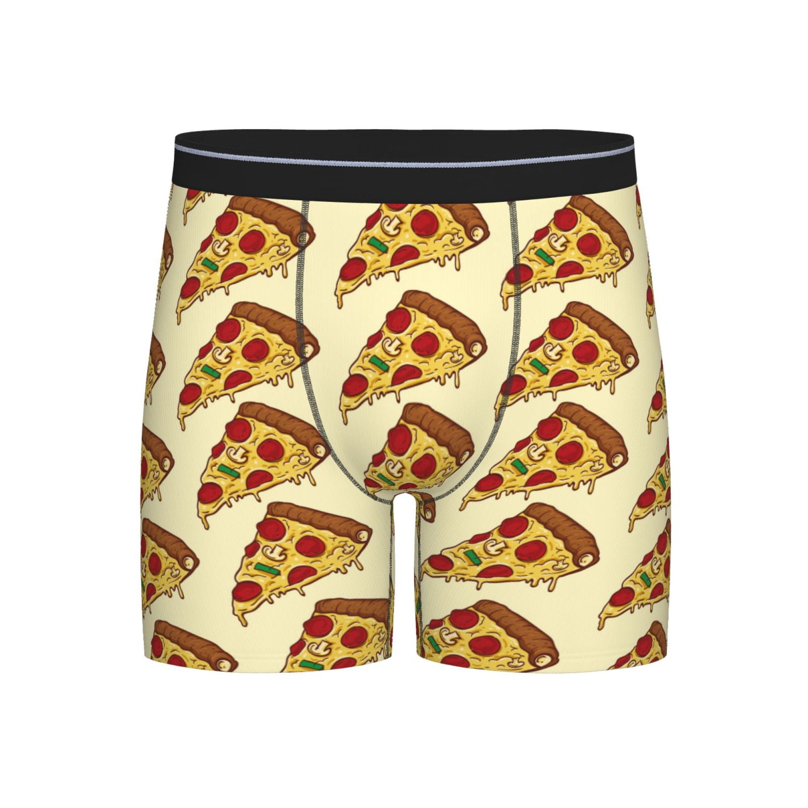 Mens Underwear Boxer Briefs - Cute Pizza Cartoon Soft And Breathable ...