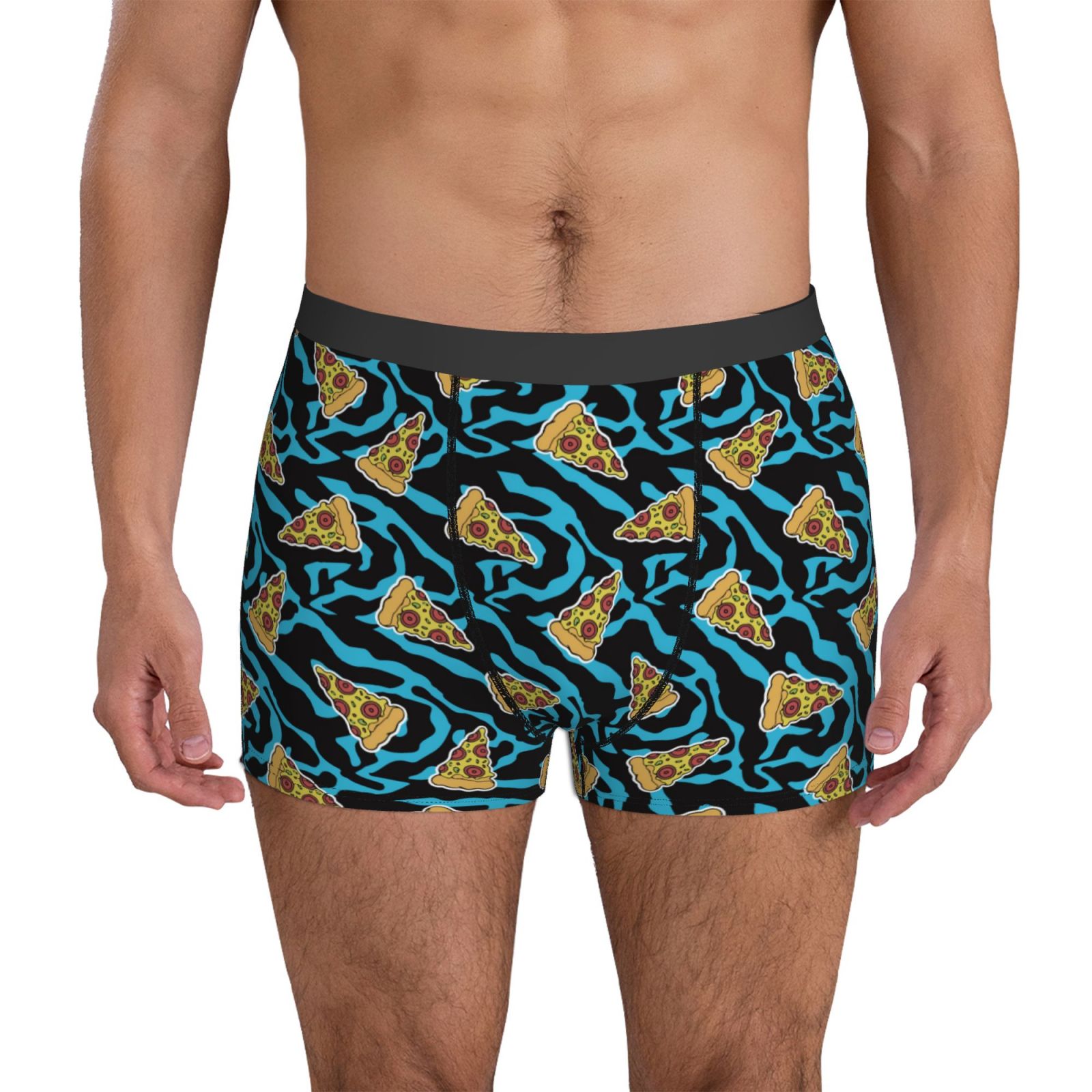 Mens Underwear Boxer Briefs - Cute Pizza Wave Comfort Breathable men's ...