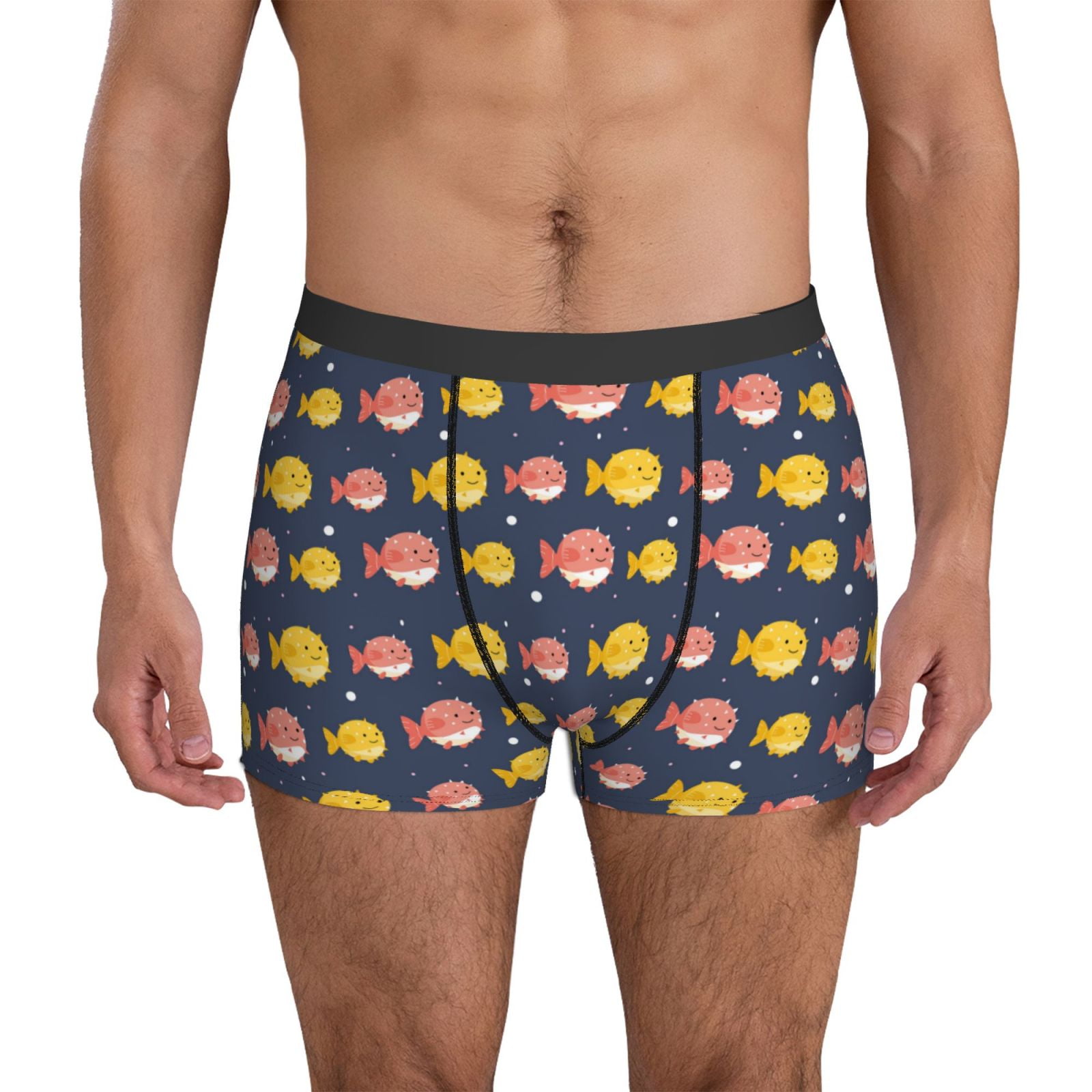 Mens Underwear Boxer Briefs - Cute Puffer Fish Breathable Soft Mens ...