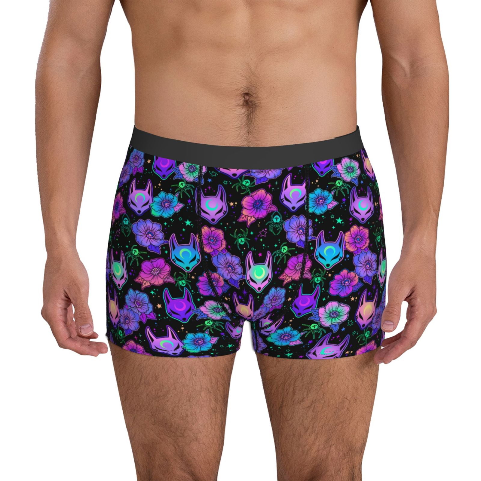 Mens Underwear Boxer Briefs Dazzling Fox Flower Spider Soft Stretch ...