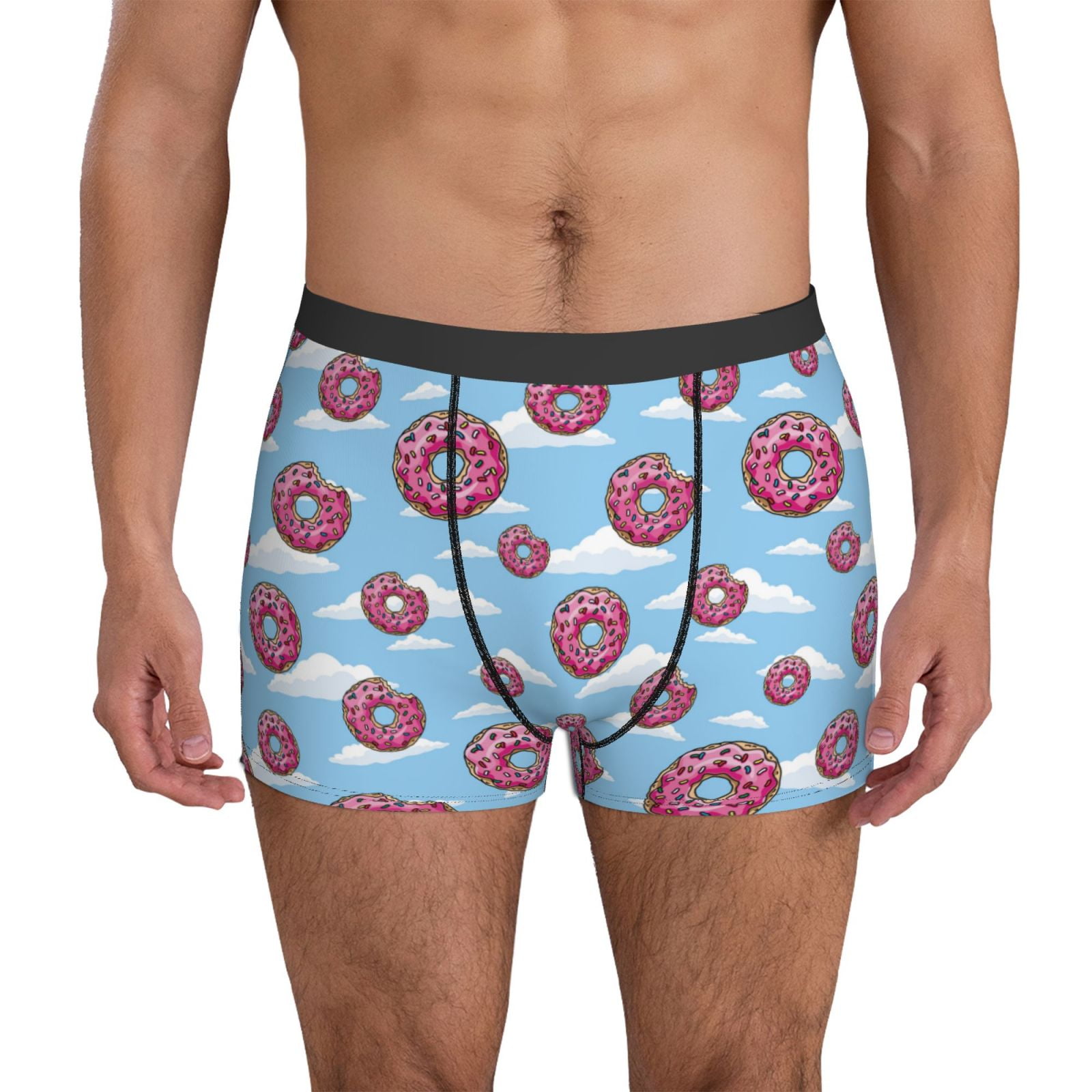 Mens Underwear Boxer Briefs Donut Clouds Print Soft Stretch Boxer ...