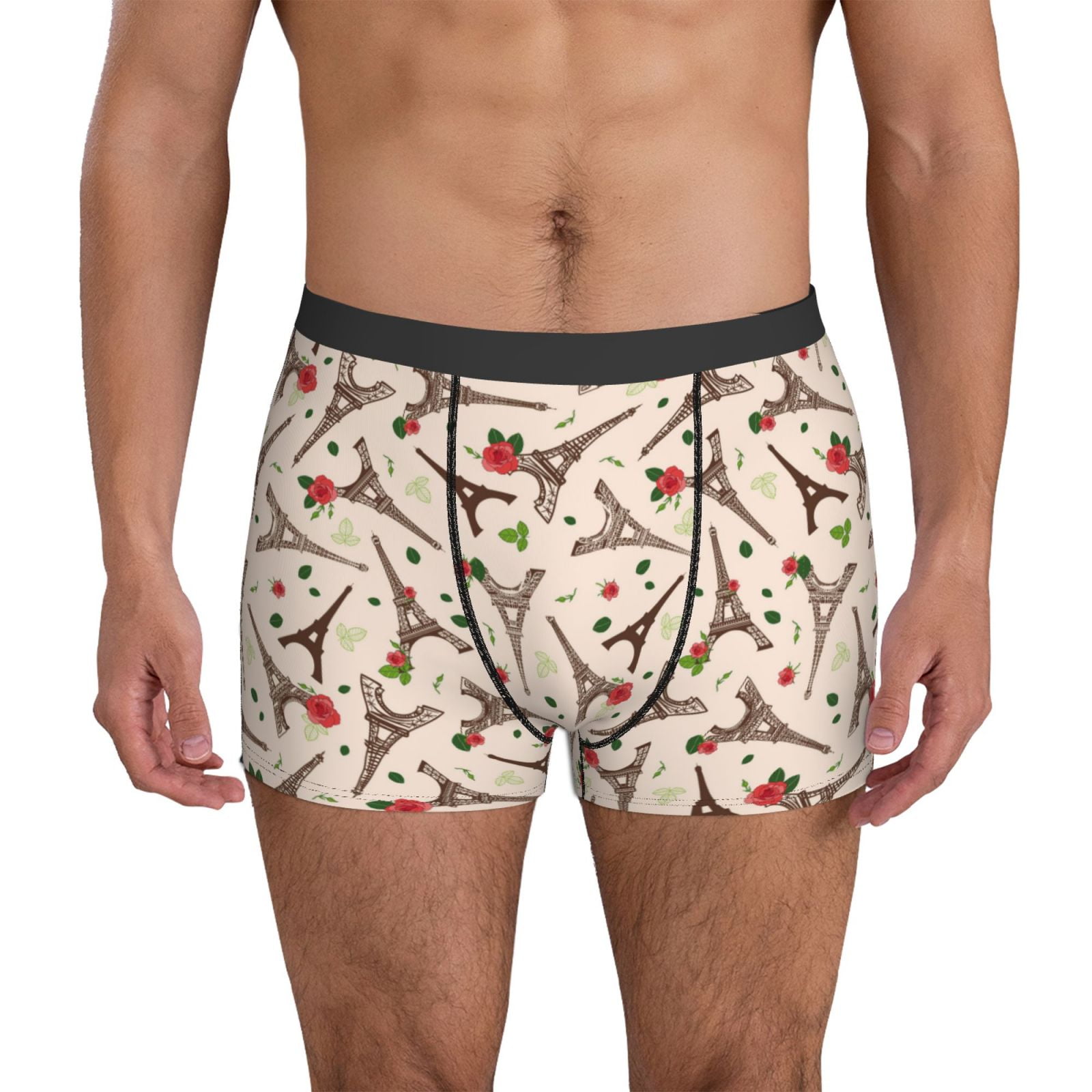 Mens Underwear Boxer Briefs - Eiffel Tower Urbane Breathable Soft Mens Boxer Briefs, Cooling ...